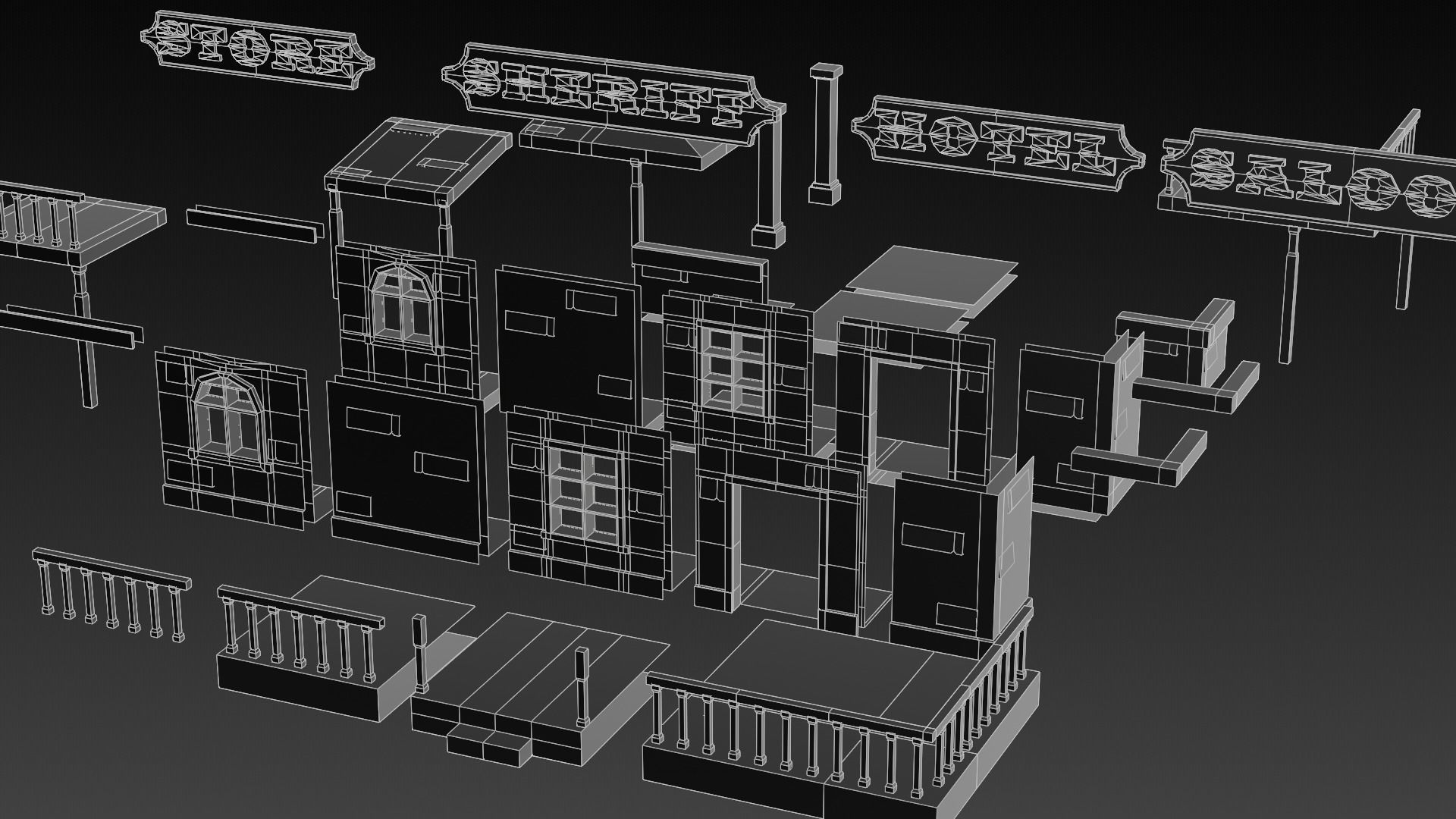 3D model Modular Building Wild West Cowboy Stylized Low Poly 3D Model ...