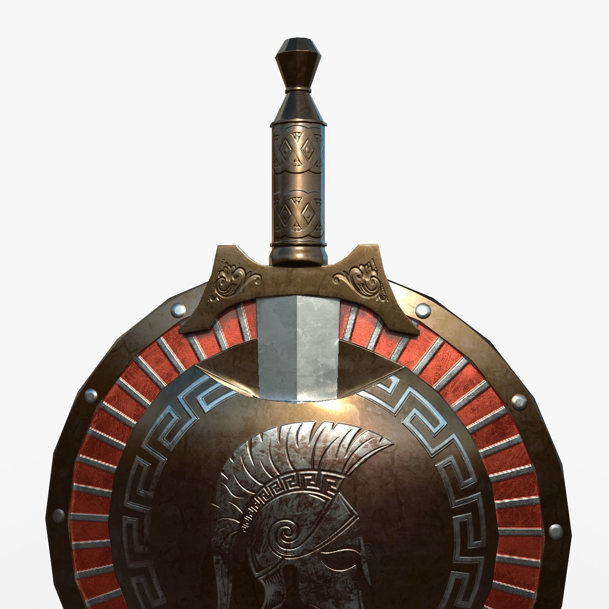 3D model Spartan medallion VR / AR / low-poly | CGTrader