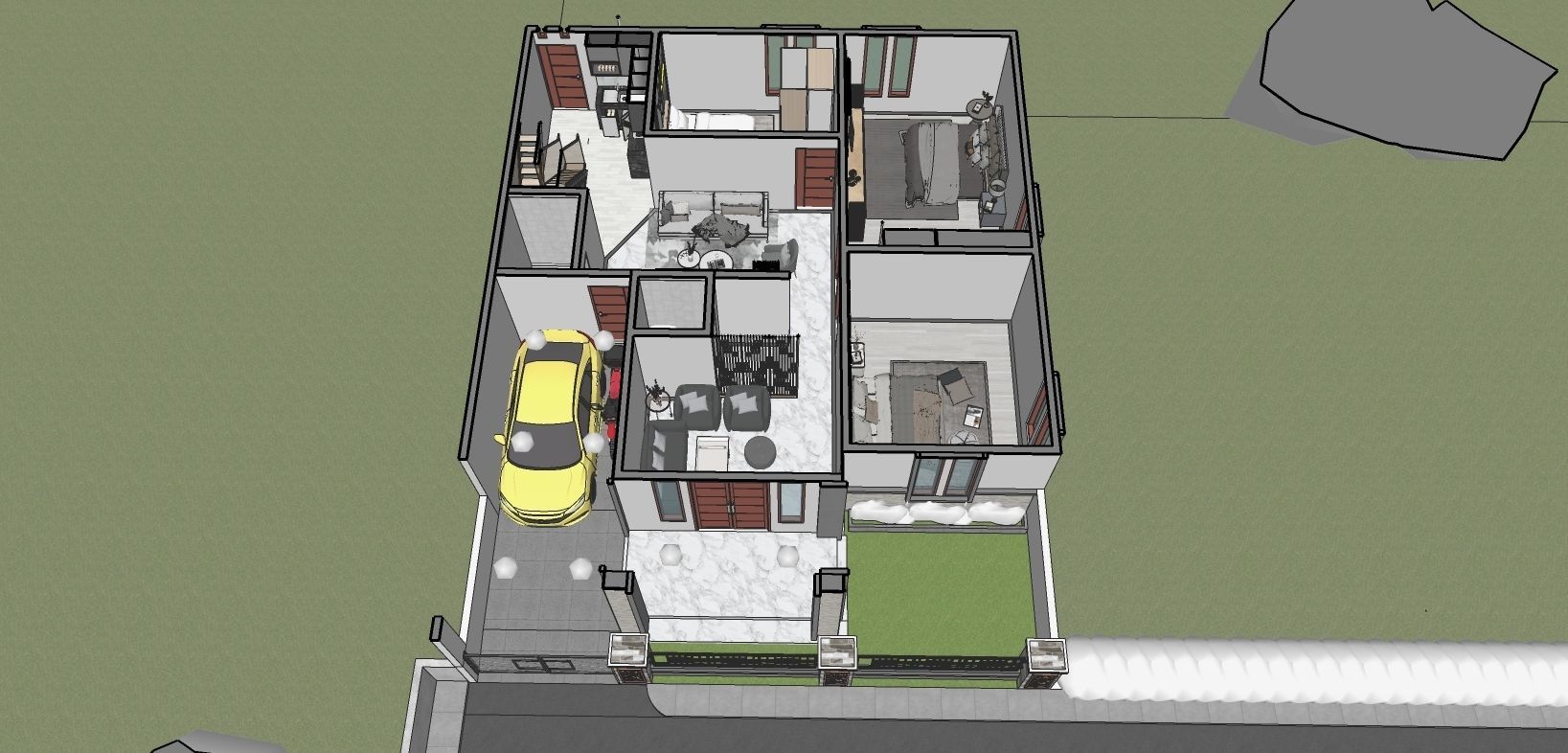 1 floor House Design Minimalis Full Interior 3D model | CGTrader