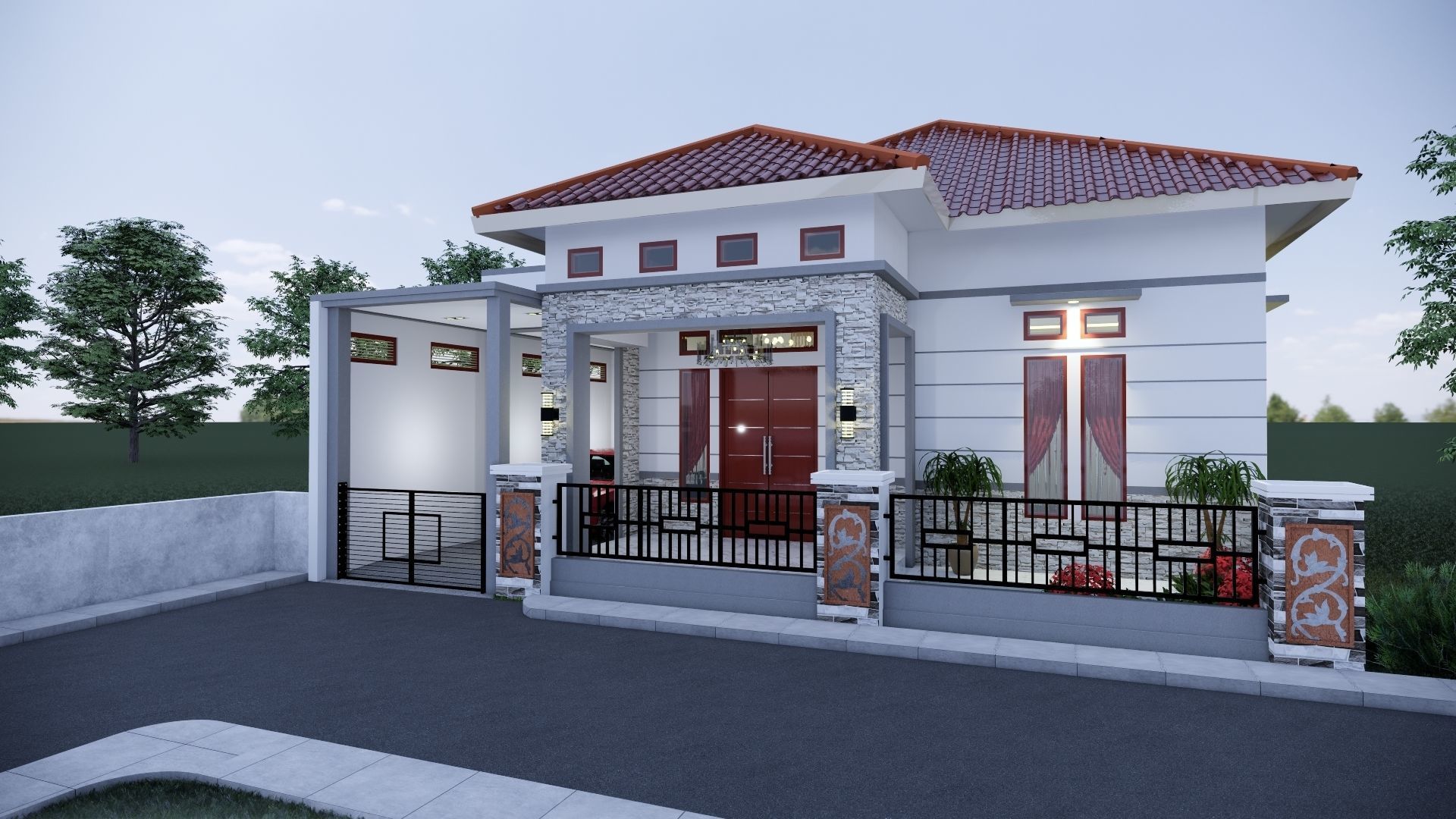 1 floor House Design Minimalis Full Interior 3D model | CGTrader