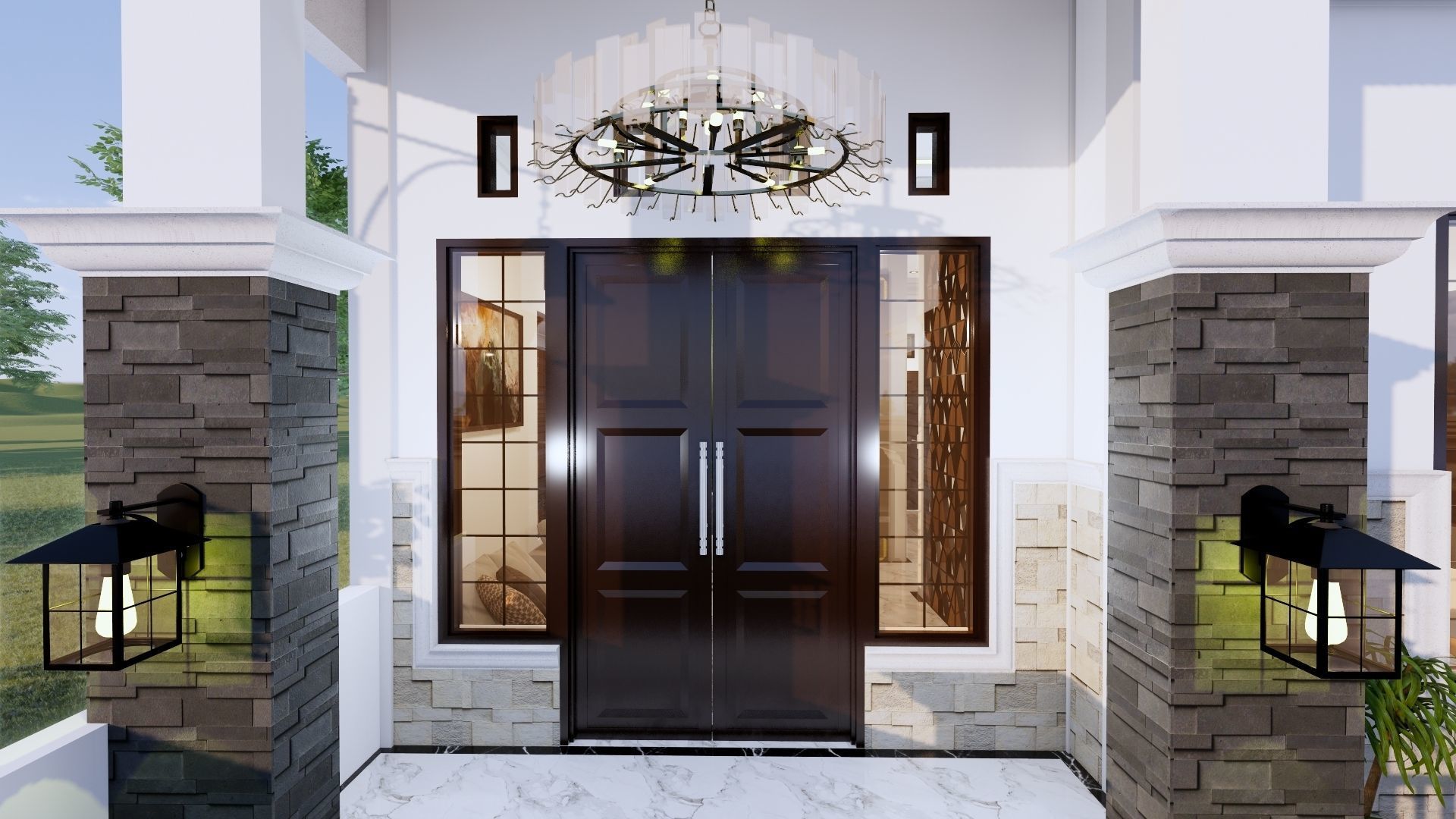 2 Floor House Full Interior with Panorama ready enscape render 3D model ...