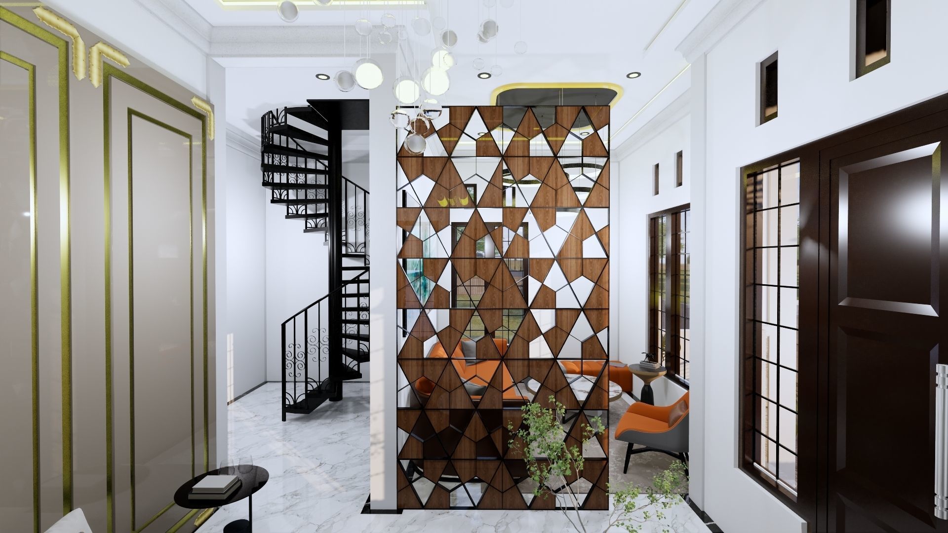 2 Floor House Full Interior with Panorama ready enscape render 3D model ...