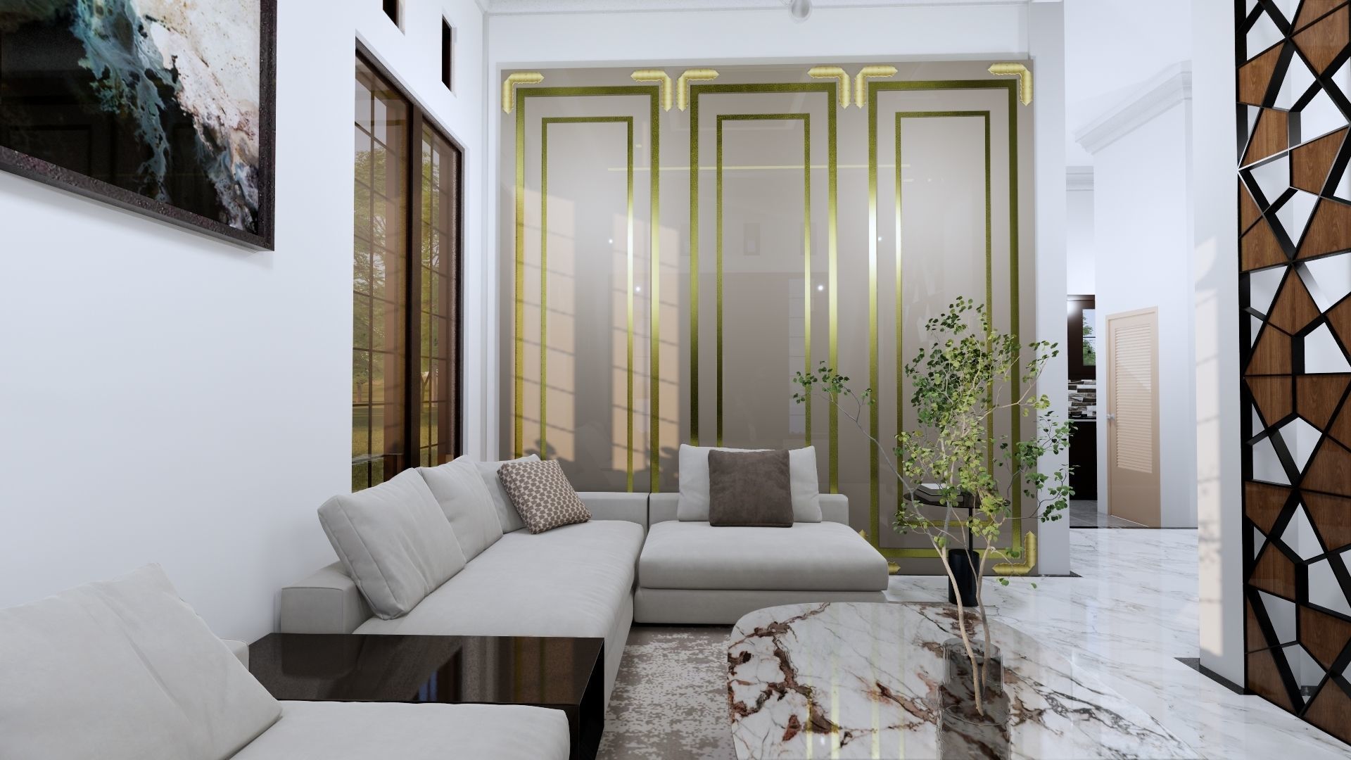 3D model 2 Floor House Full Interior with Panorama ready enscape render ...