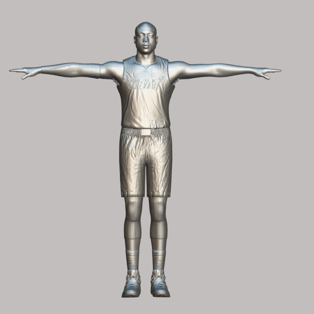 T-Pose Rigged Dwyane Wade Miami Heat 3D model animated rigged | CGTrader