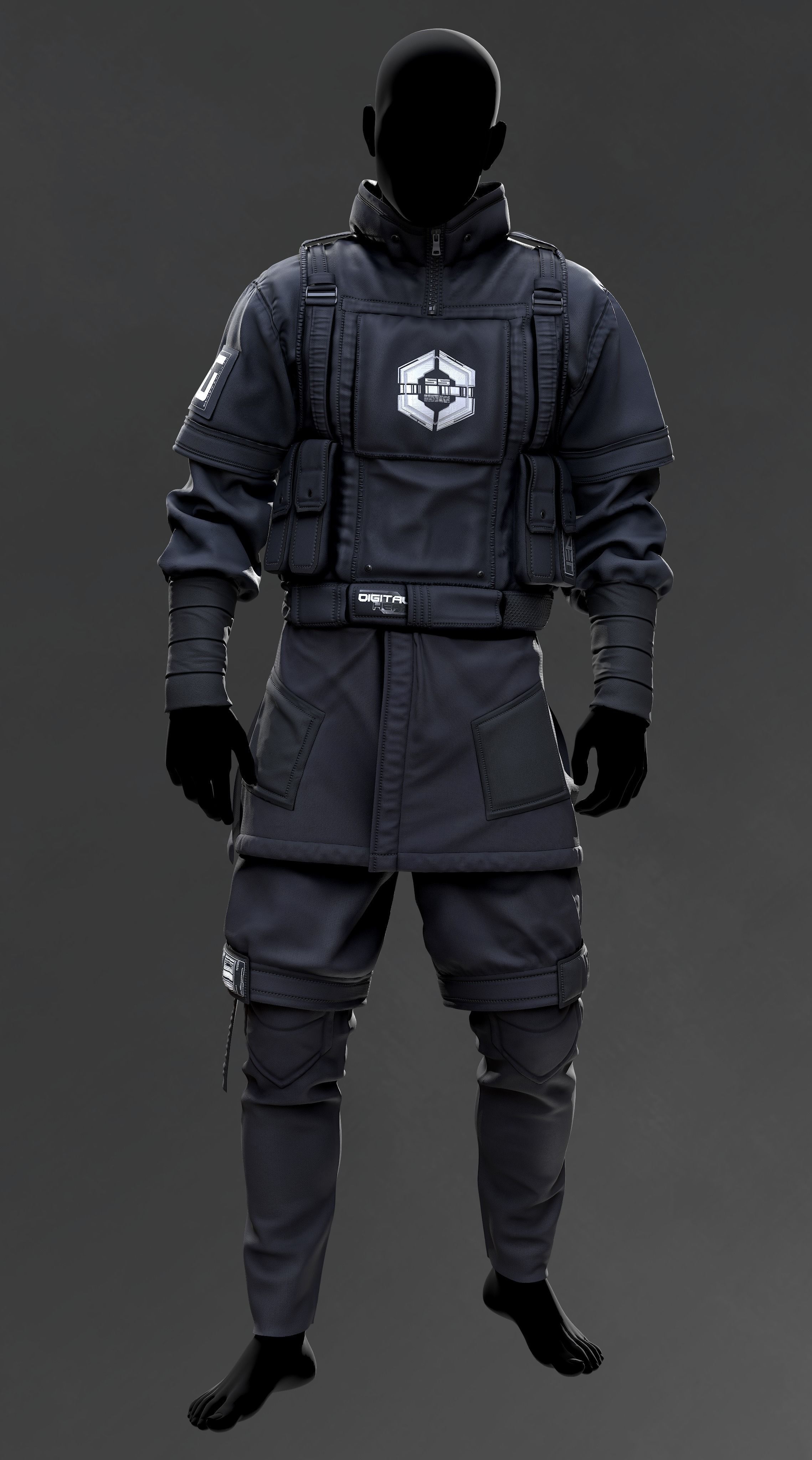 Techwear 1 3D model | CGTrader