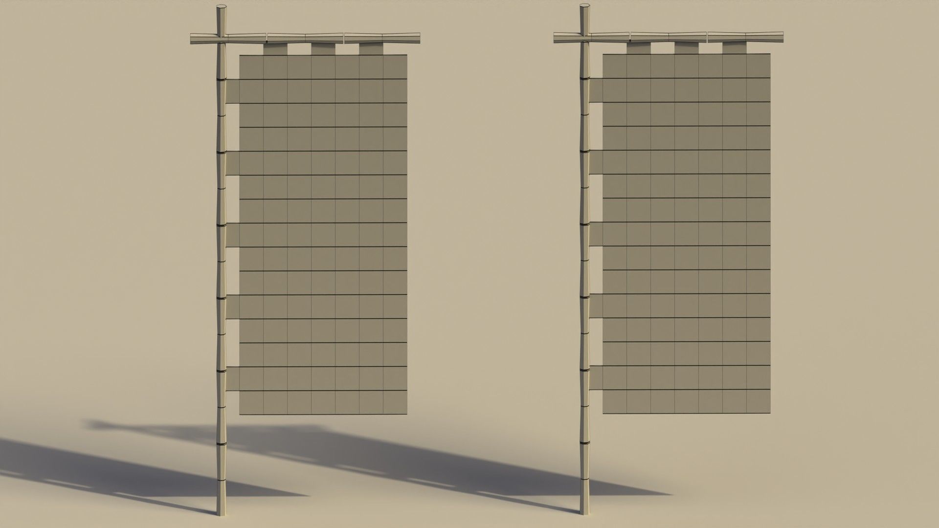 3D model Low Poly Japanese Traditional Flags VR / AR / low-poly | CGTrader