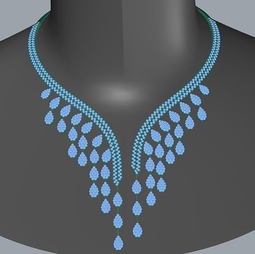 necklace 3D model 3D printable | CGTrader