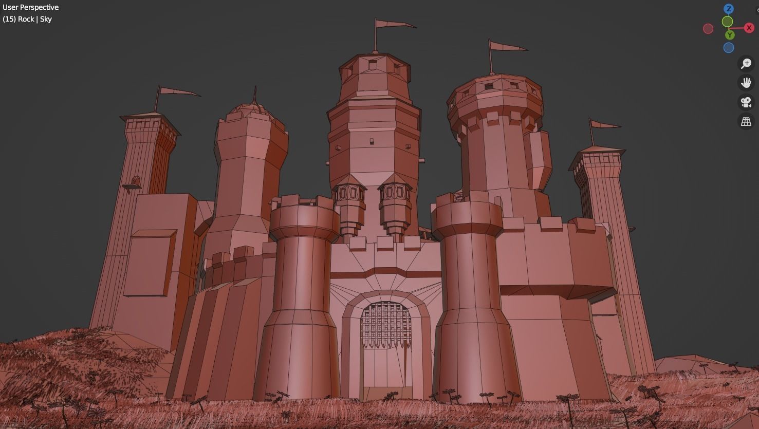 3D model Medival castle VR / AR / low-poly | CGTrader