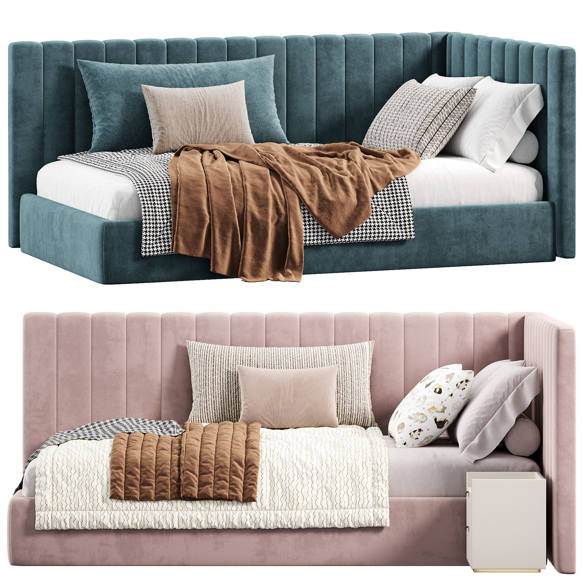 Sofa bed Avalon Upholstered by pbteen 3D model | CGTrader