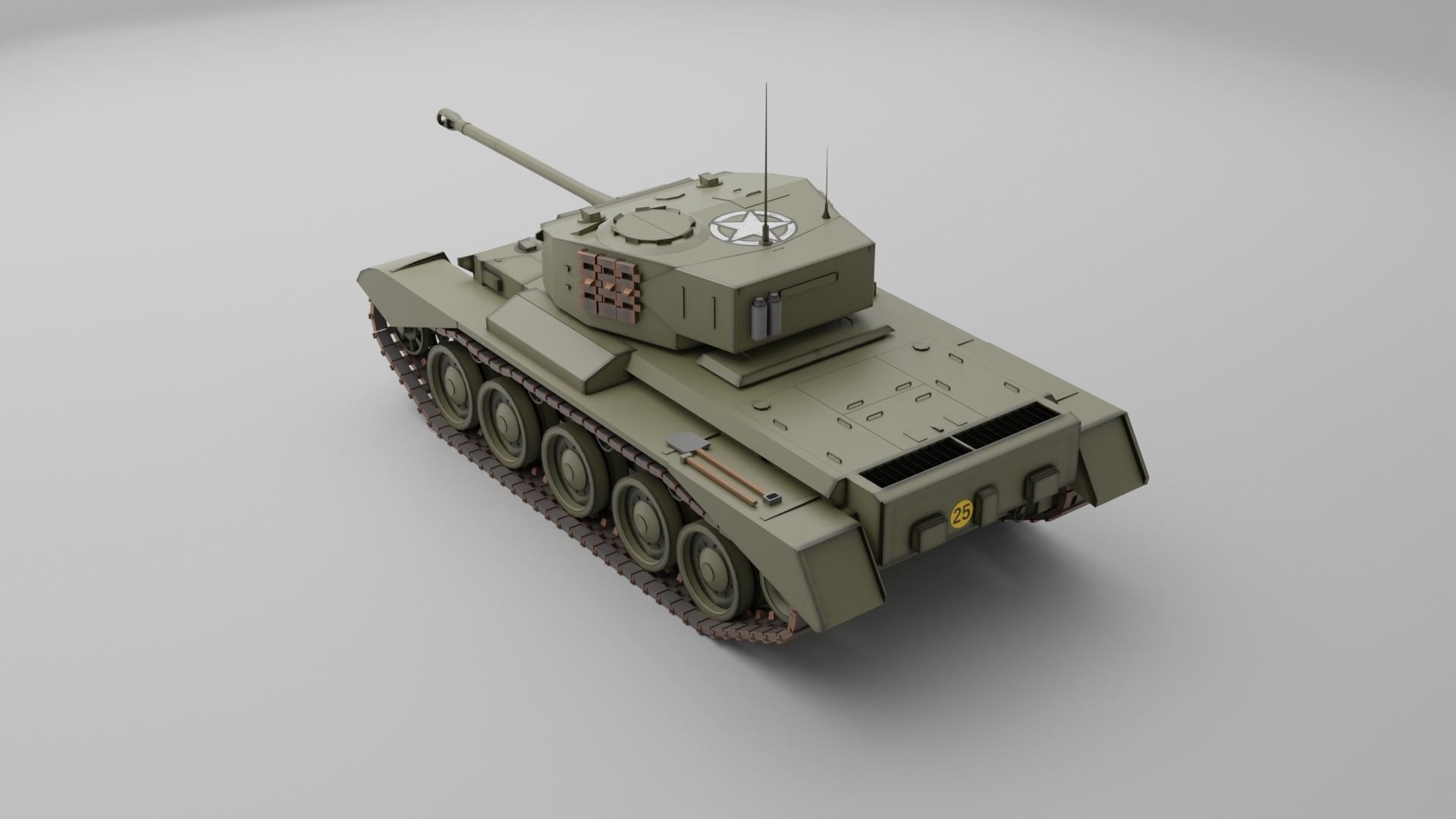 A34 Comet British Medium tank free 3D model | CGTrader