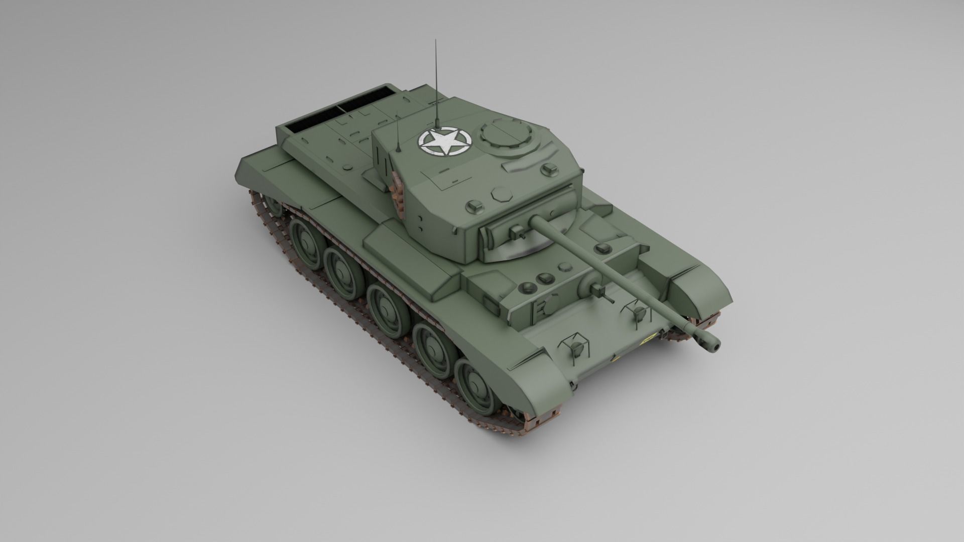 A34 Comet British Medium tank free 3D model | CGTrader