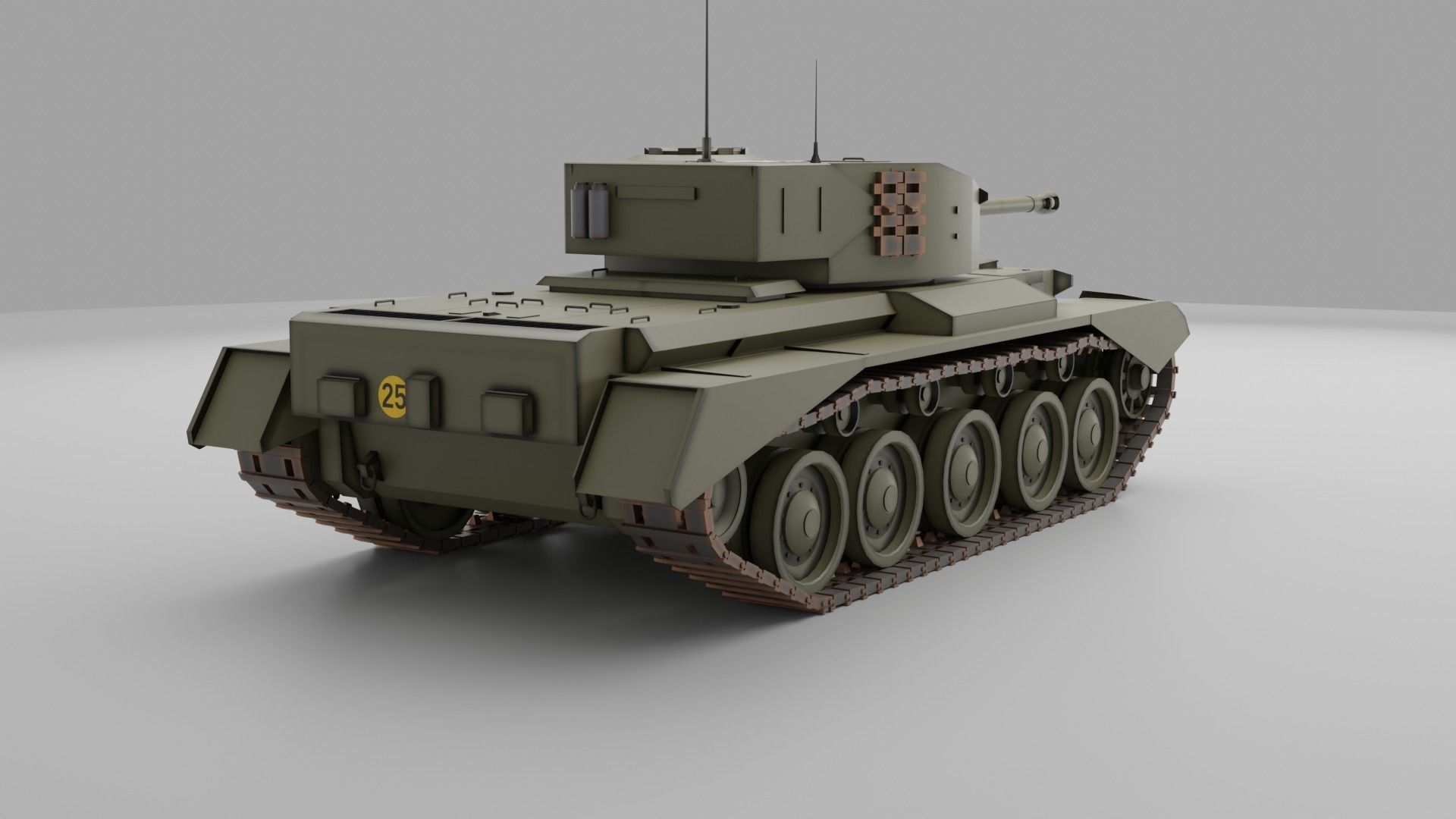 A34 Comet British Medium tank free 3D model | CGTrader