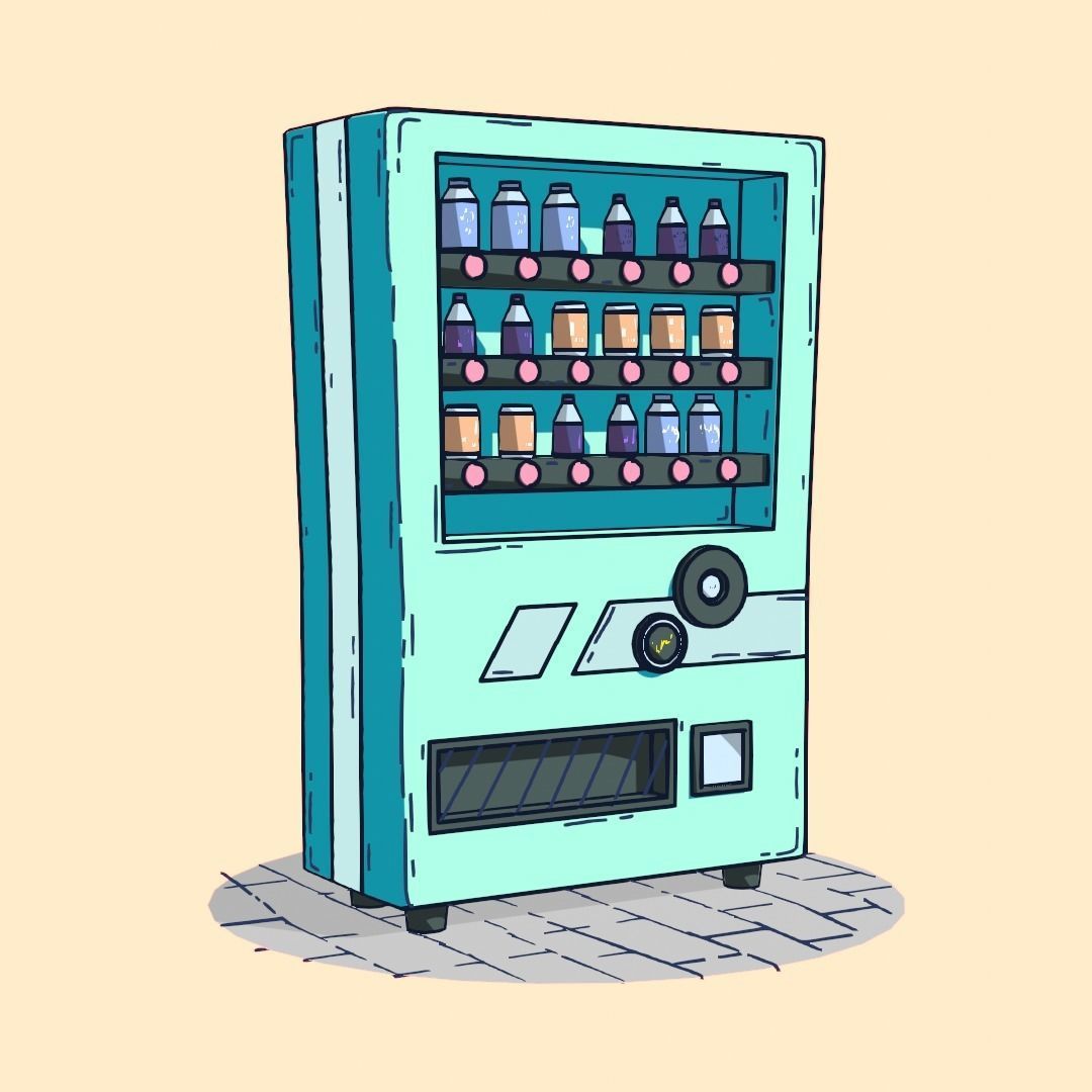 Drink machine 3D model rigged | CGTrader
