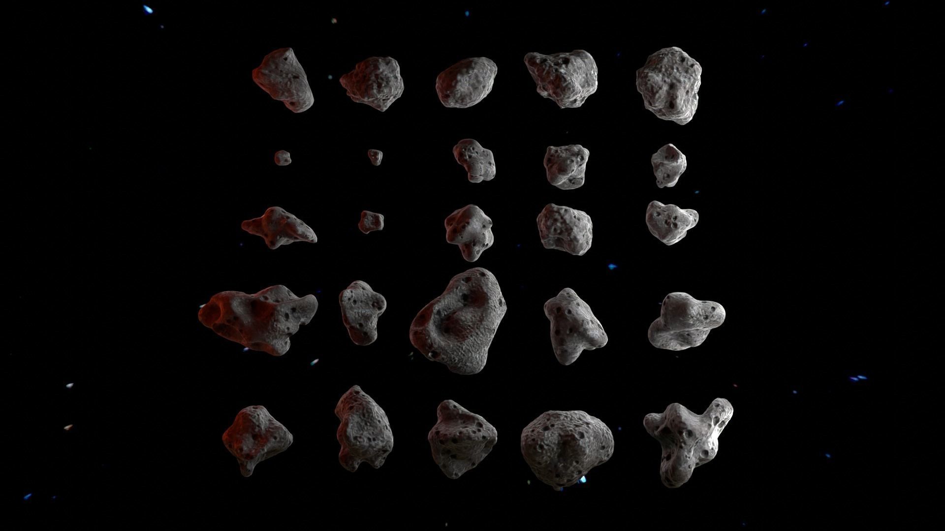 Detailed asteroids space rocks high-poly 3D Model Collection | CGTrader