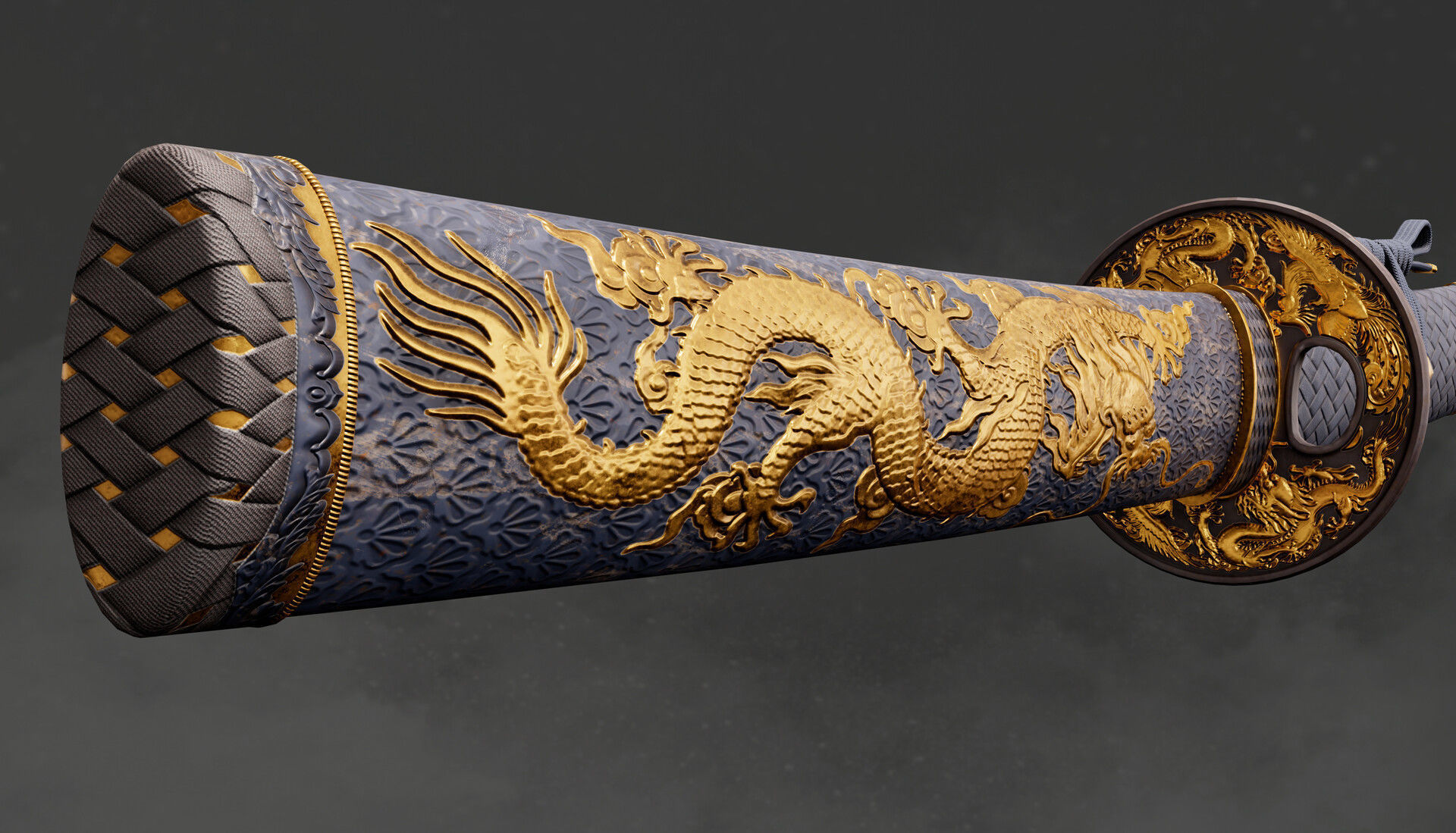 3D model Dragon Blade - Katana VR / AR / low-poly | CGTrader