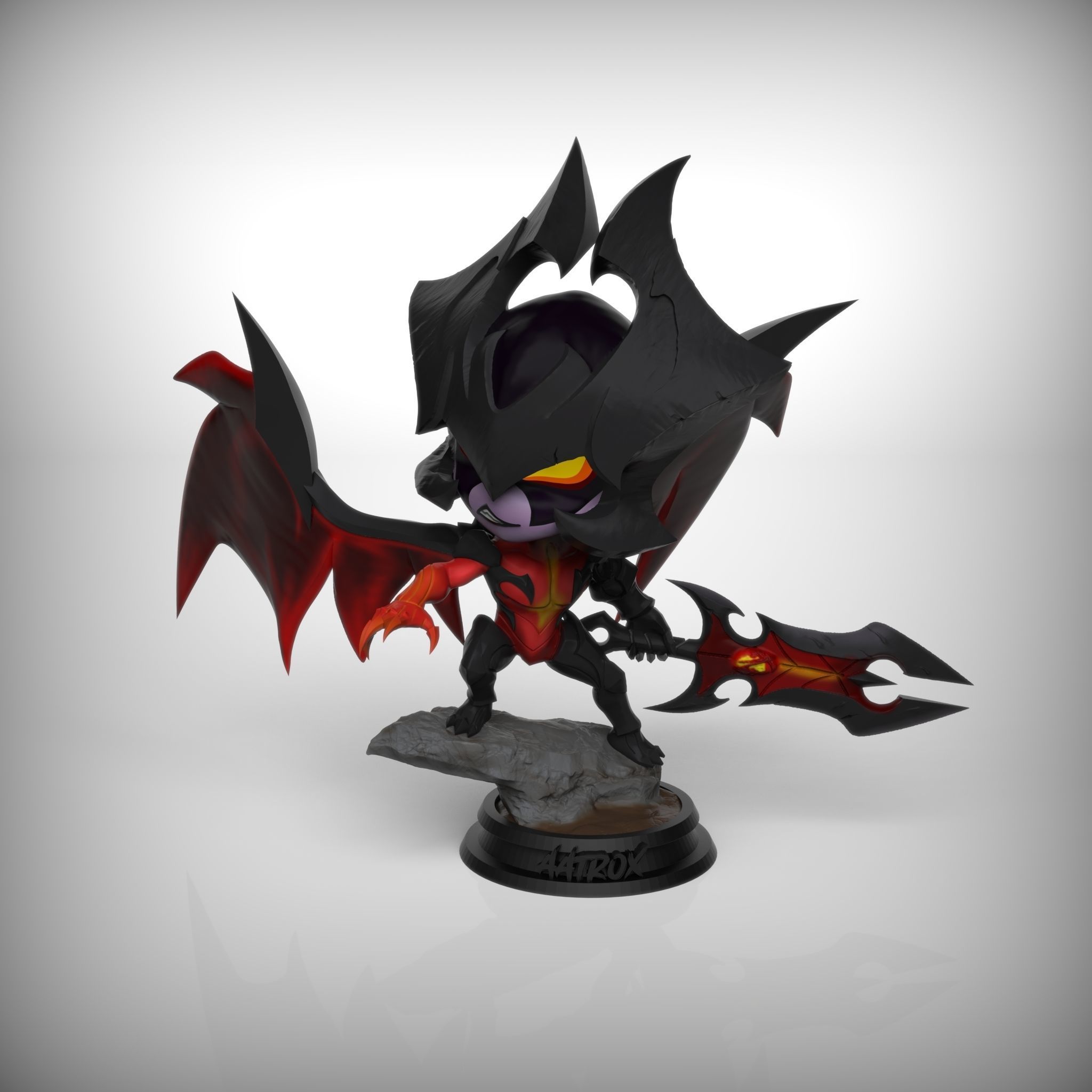Aatrox chibi tft league of legends 3D model 3D printable | CGTrader