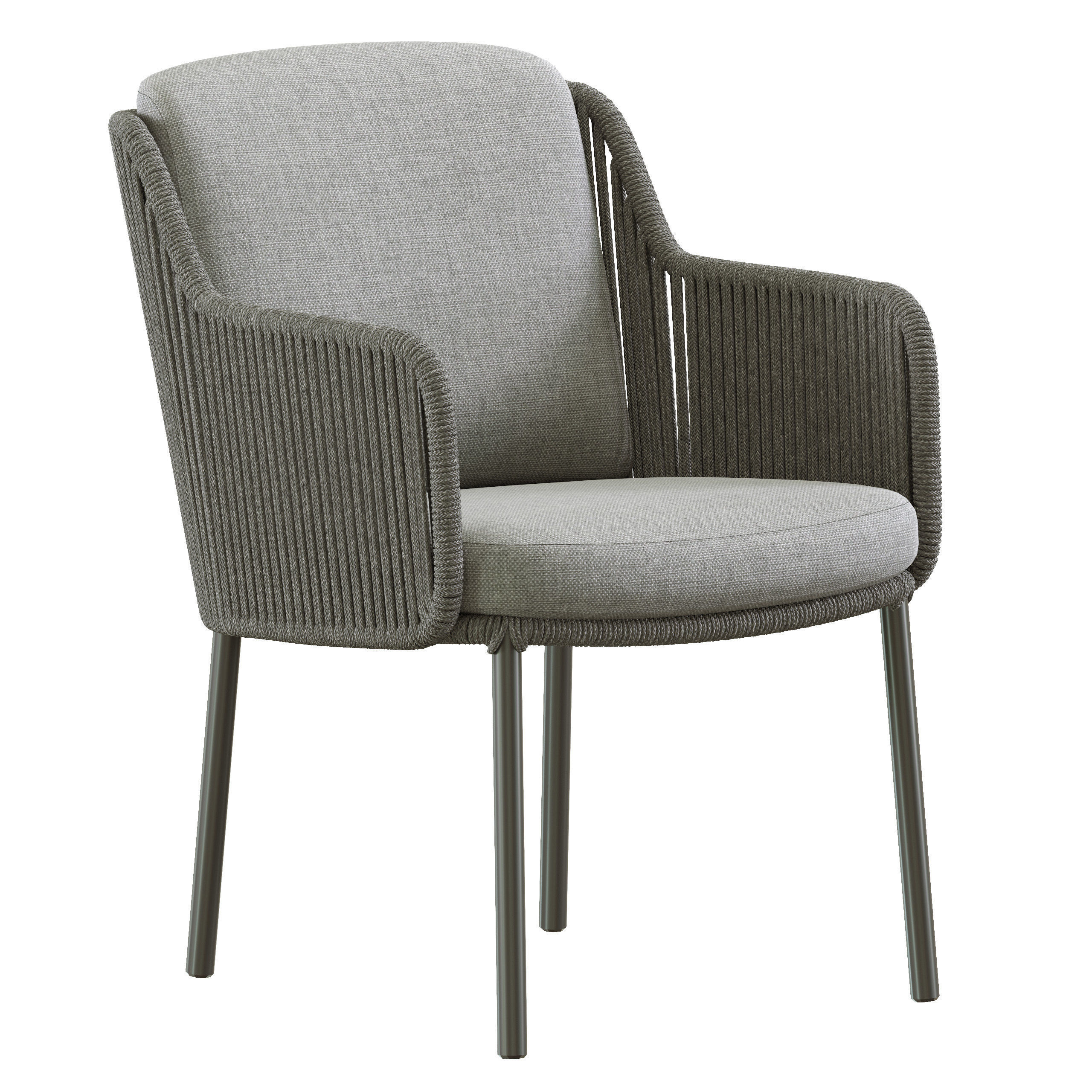 Outdoor Garden Wicker Woven Dining Chair Bernini 3D model | CGTrader