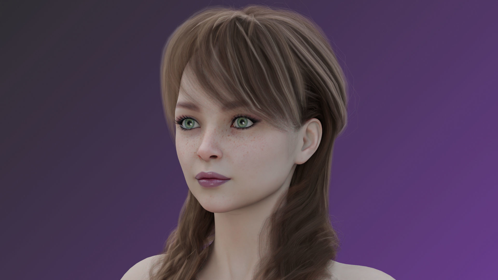 3D model Chick Pretty School Girl with Uni Party Style Outfit - Rigged ...