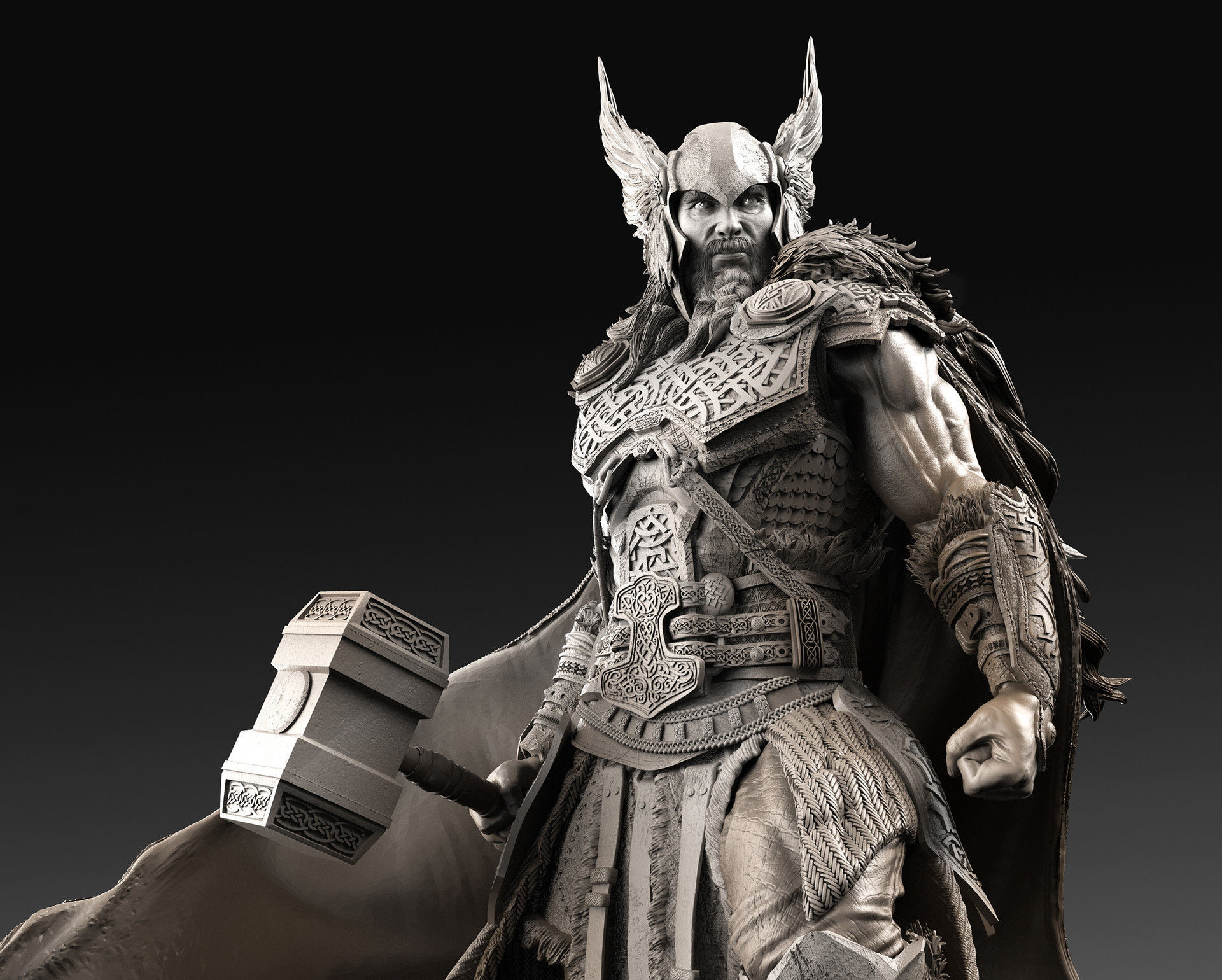 Thor GOD OF THUNDER Viking Celtic Warior 3D model 3D printable | CGTrader