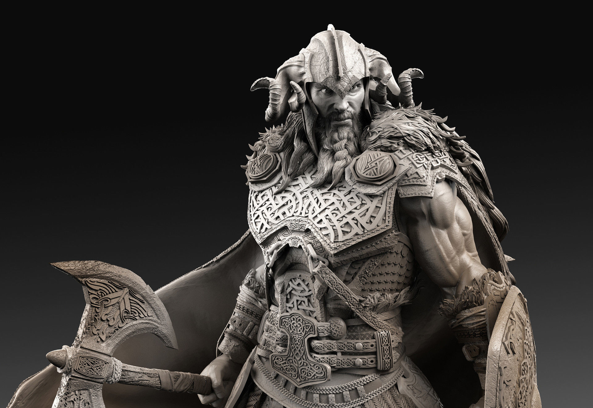 Thor GOD OF THUNDER Viking Celtic Warior 3D model 3D printable | CGTrader