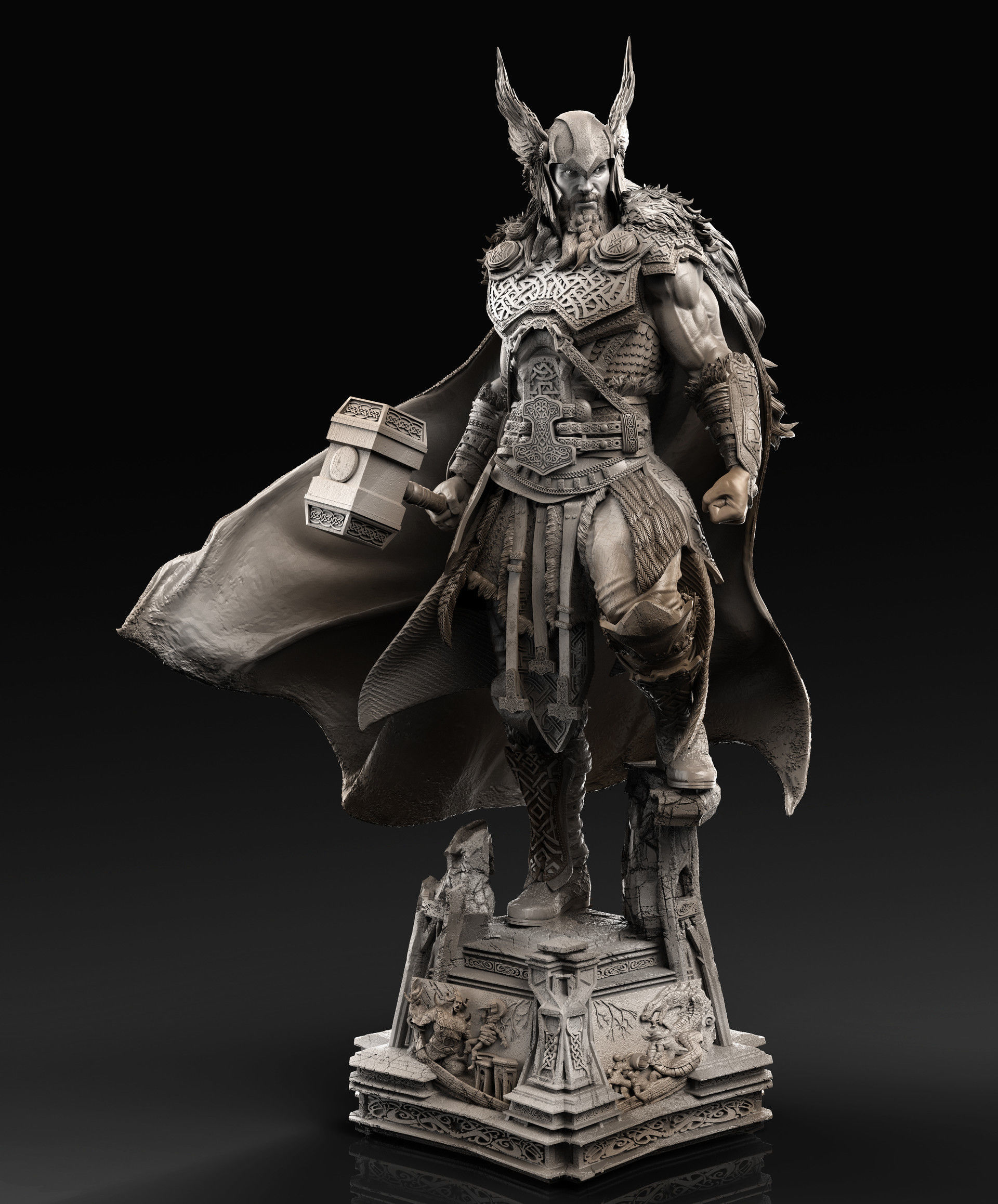 Thor GOD OF THUNDER Viking Celtic Warior 3D model 3D printable | CGTrader