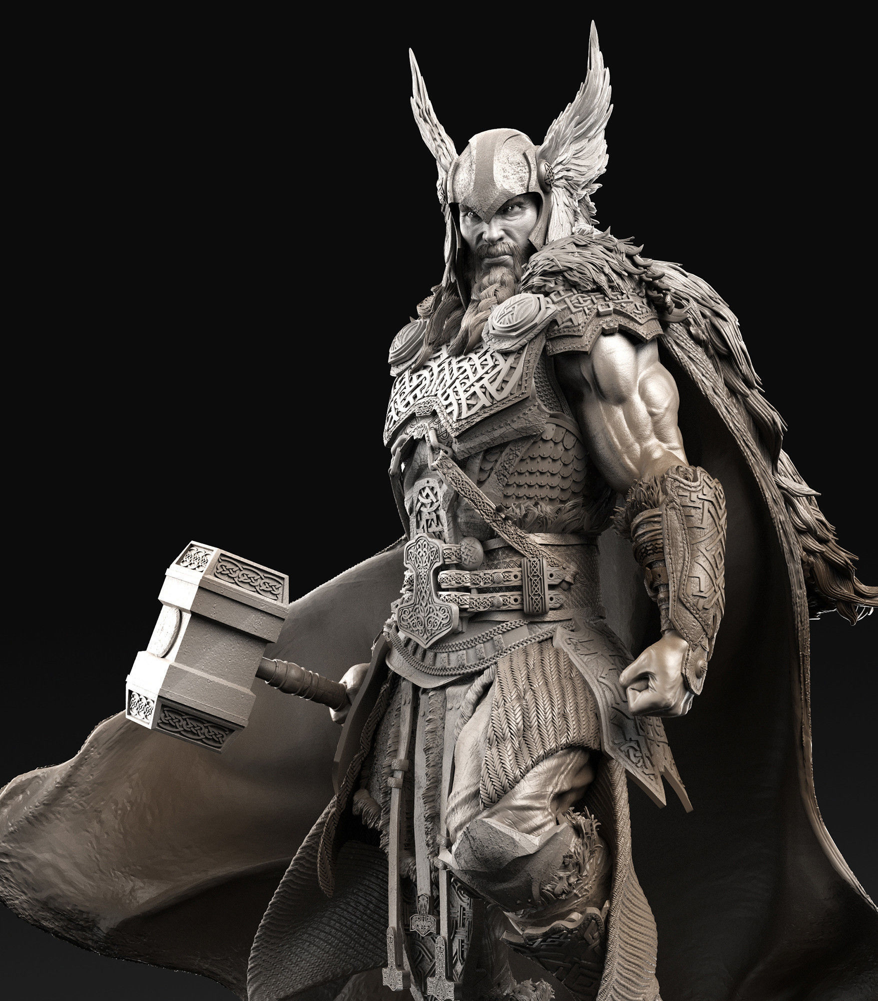Thor GOD OF THUNDER Viking Celtic Warior 3D model 3D printable | CGTrader