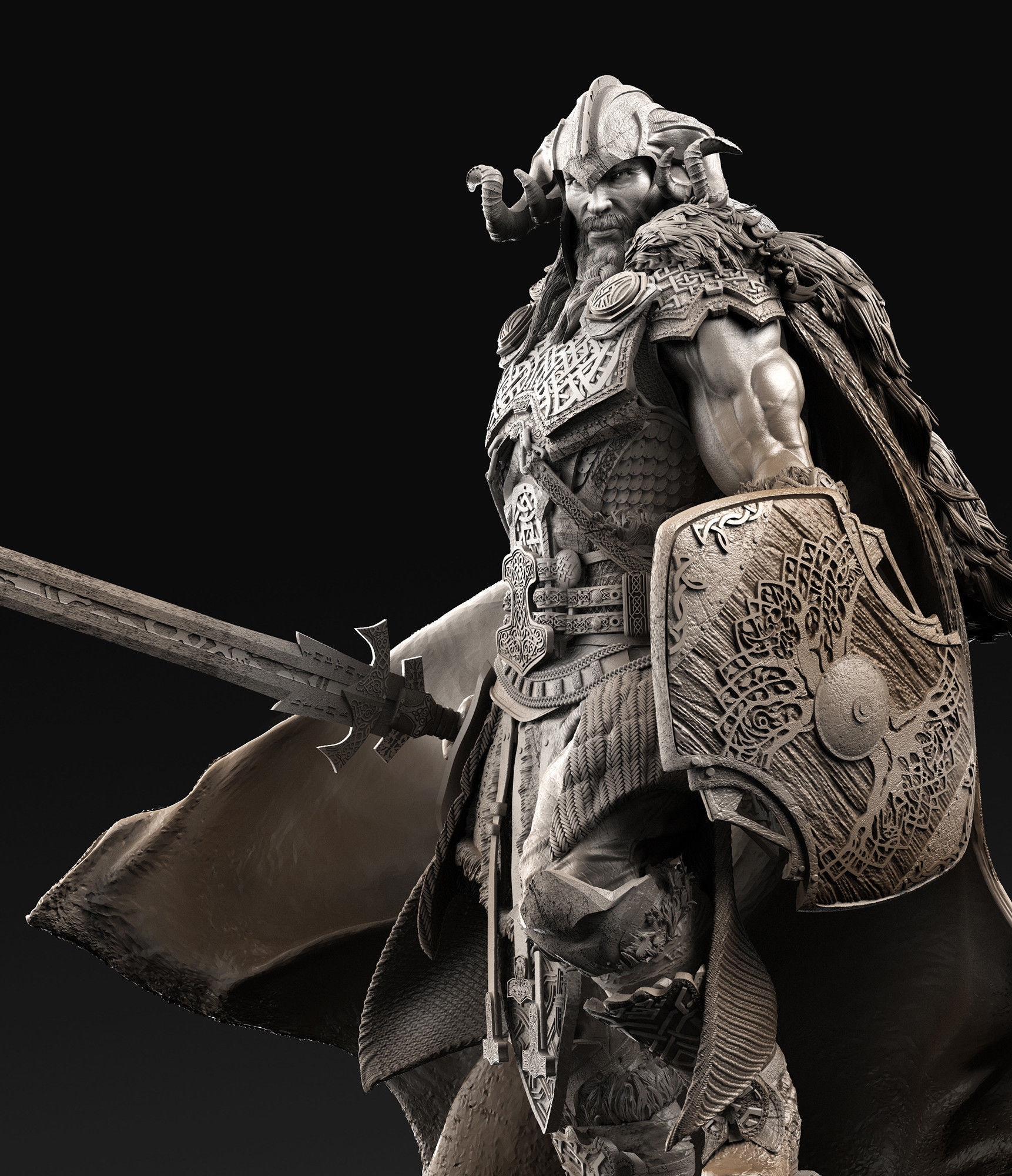 Thor GOD OF THUNDER Viking Celtic Warior 3D model 3D printable | CGTrader