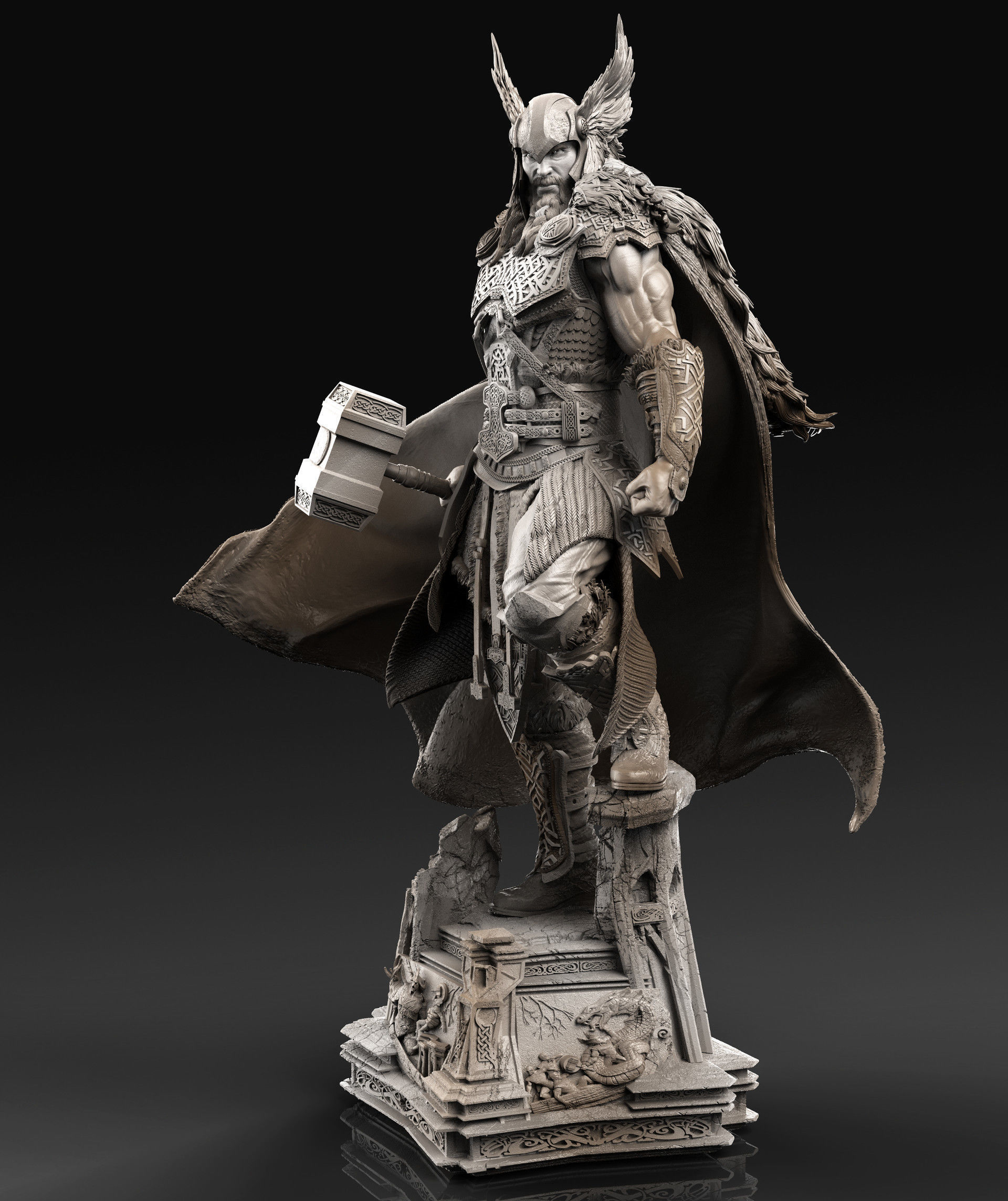 Thor GOD OF THUNDER Viking Celtic Warior 3D model 3D printable | CGTrader