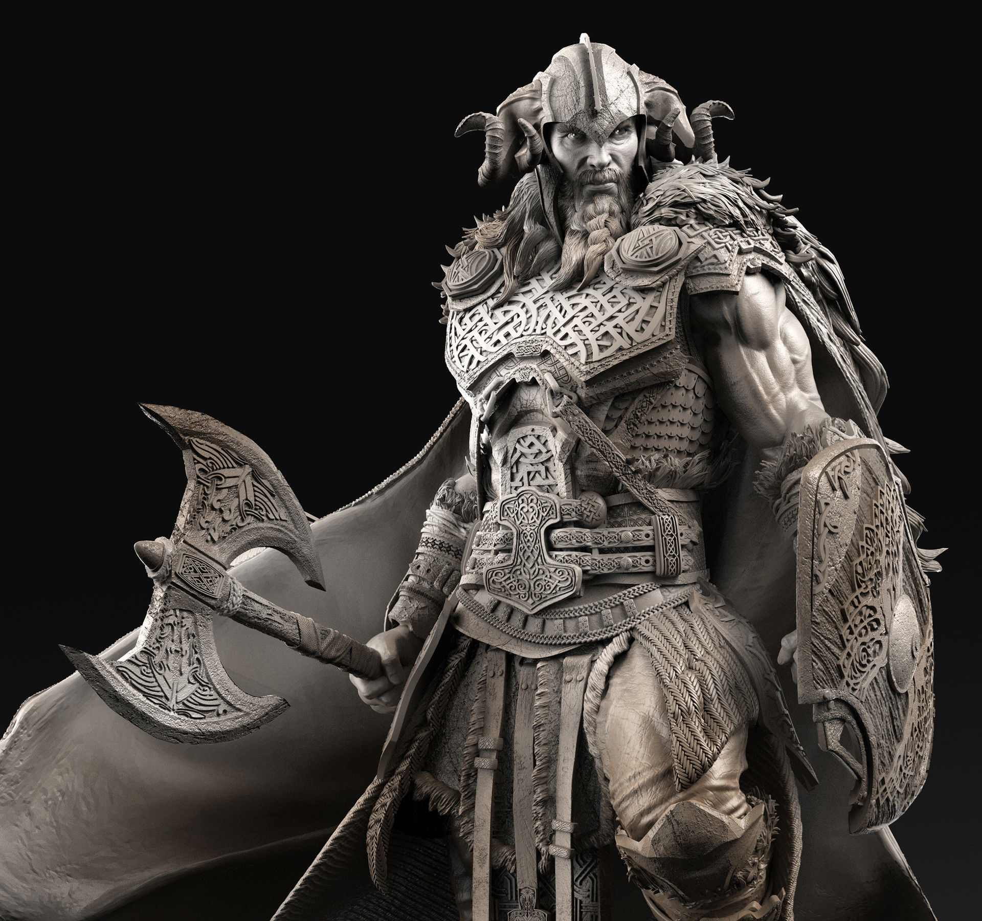 Thor GOD OF THUNDER Viking Celtic Warior 3D model 3D printable | CGTrader