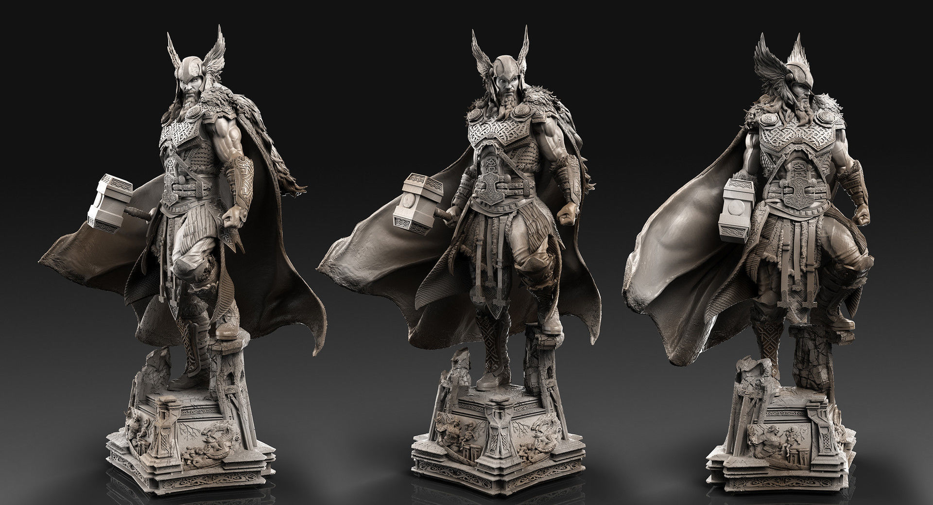Thor GOD OF THUNDER Viking Celtic Warior 3D model 3D printable | CGTrader