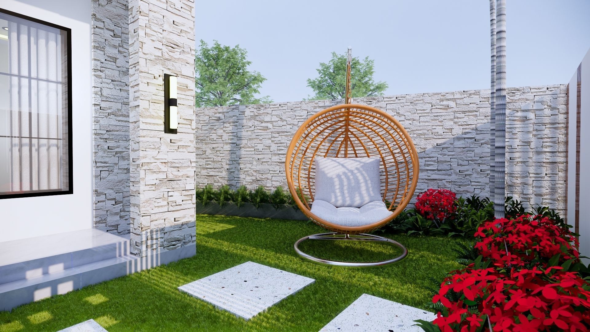 2 Floor and Rooftop Modern House Design Full Interior Furnish 3D model ...