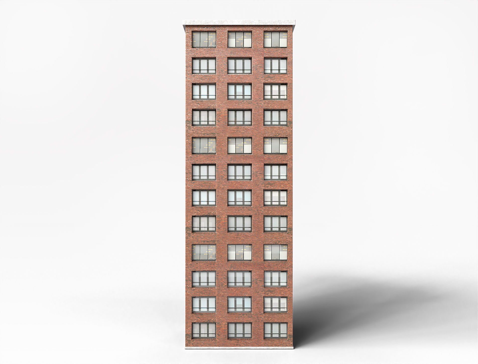 3D model 12 Floor City Building Photorealistic Asset - Edificio y ...