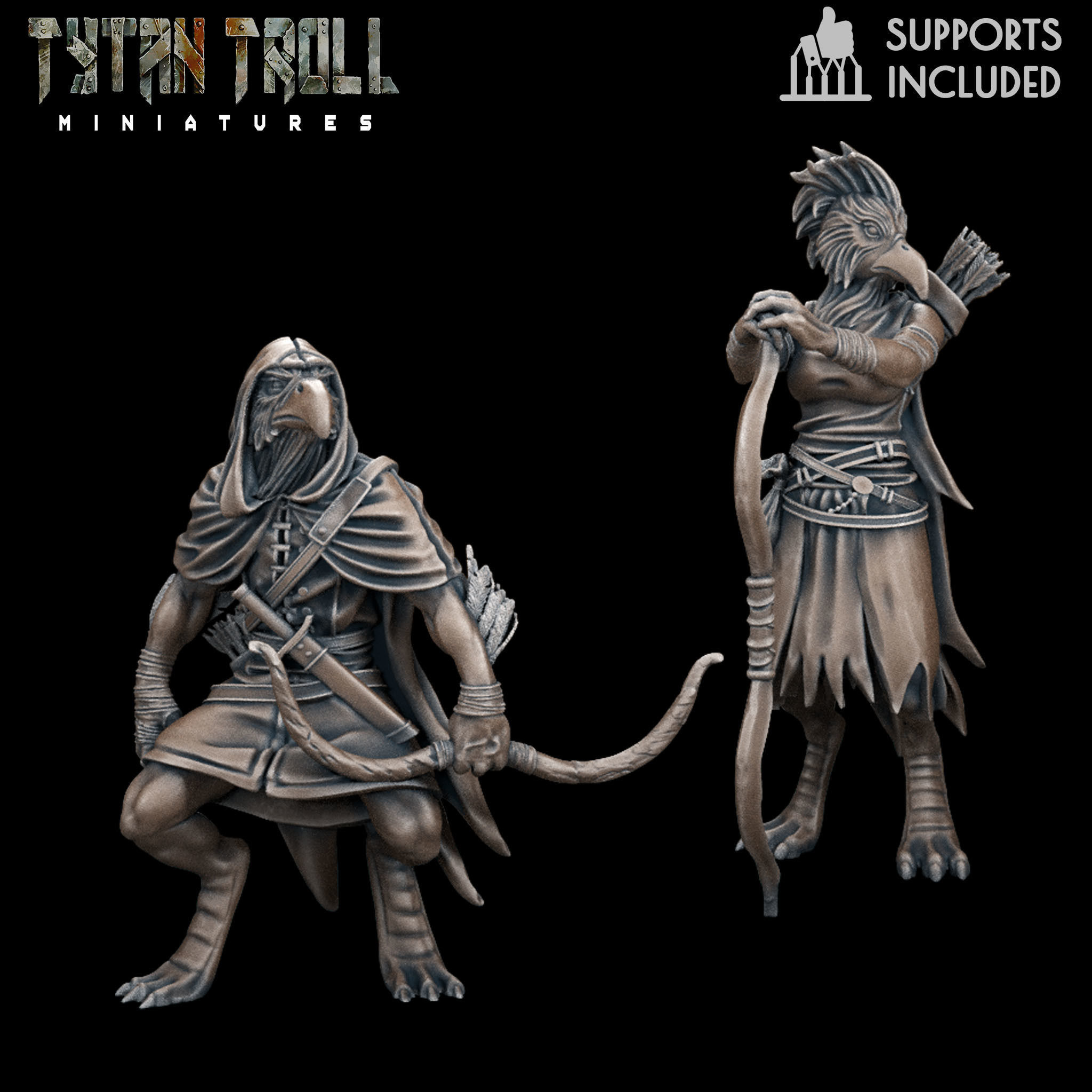 DnD Heroes - Kenku Fighters - Pre-Supported 3D model 3D printable ...