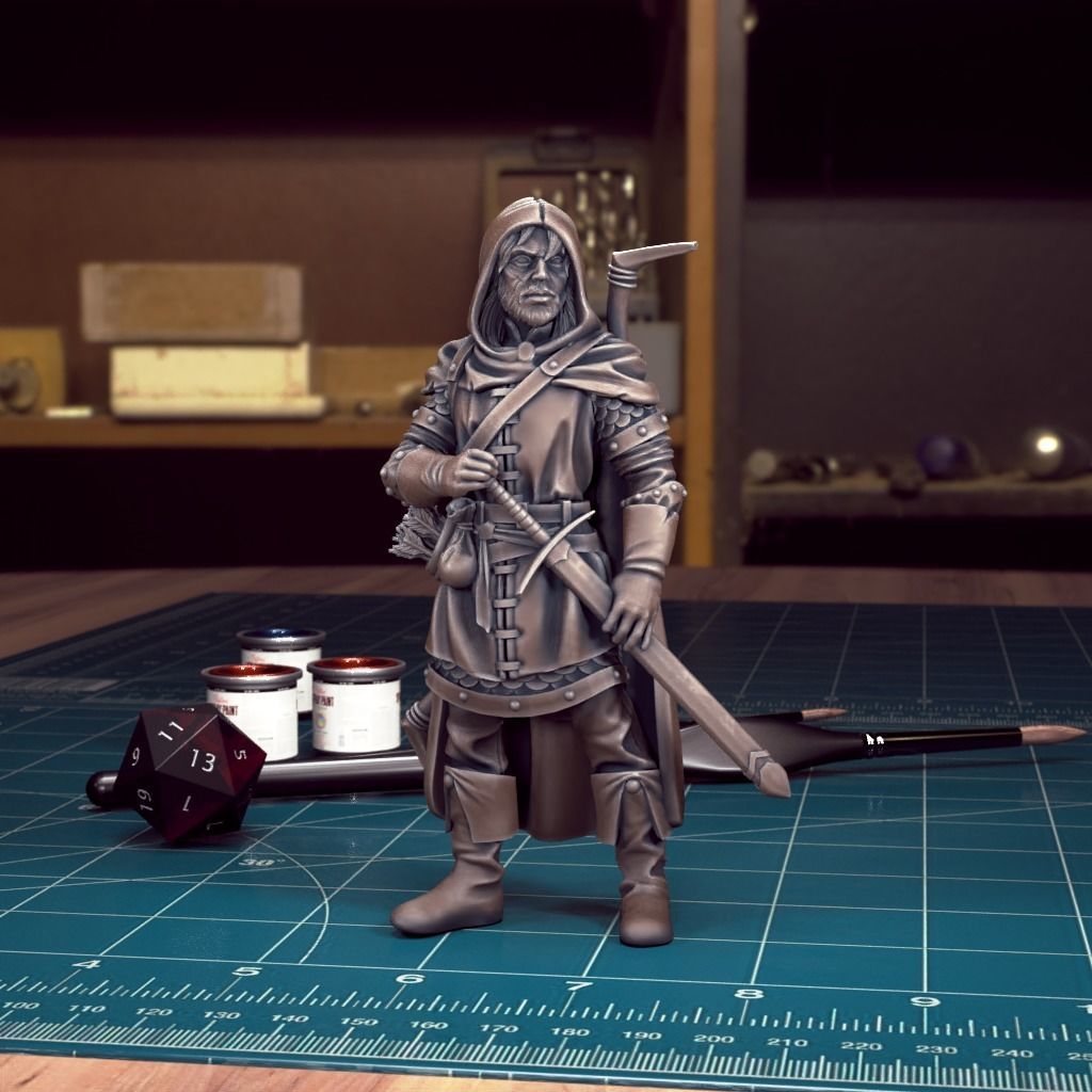 DnD Heroes - Human Fighters - Pre-Supported 3D model 3D printable ...