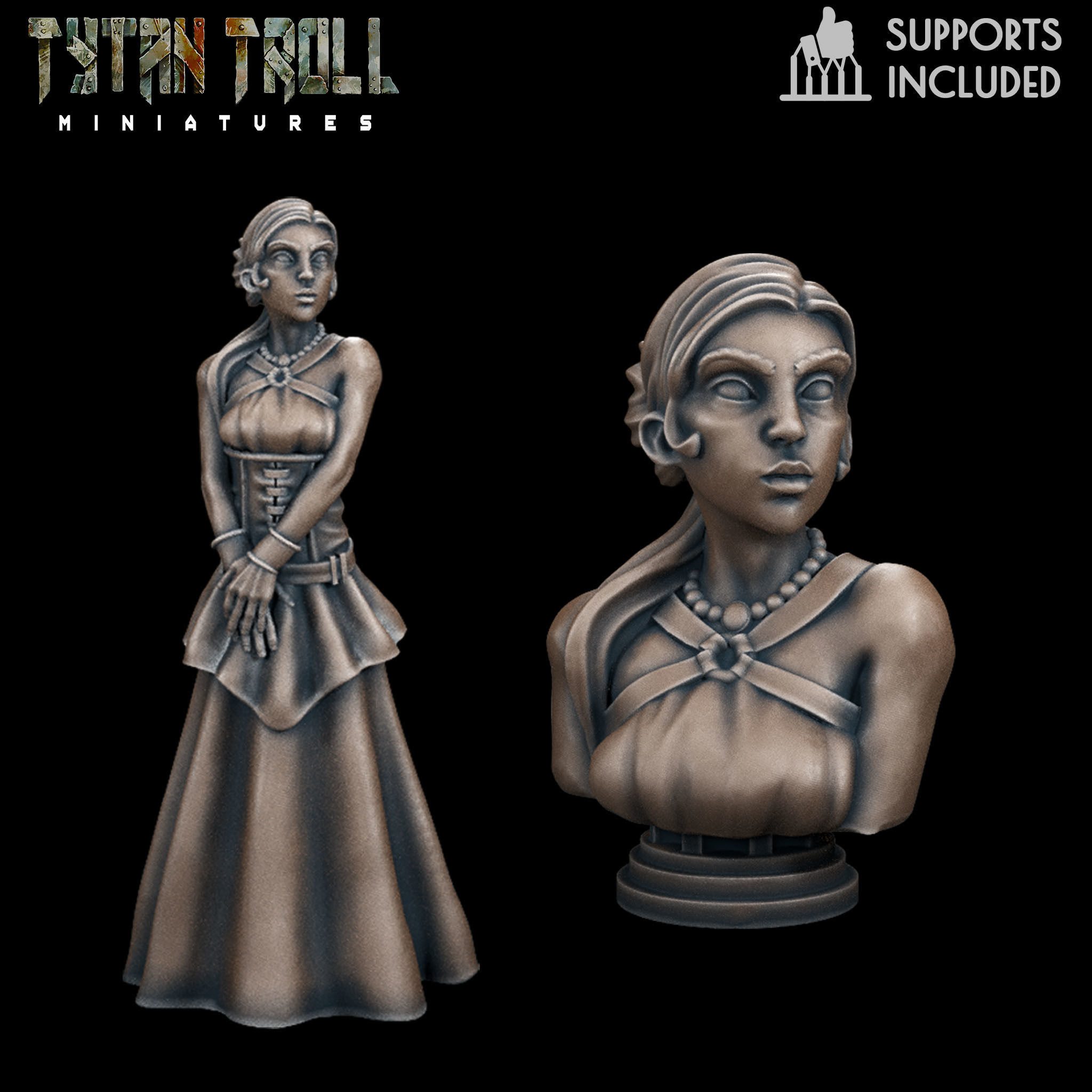 Curse of Strahd - Gertruda Mini Bust Combo - Pre-Supported 3D model 3D ...