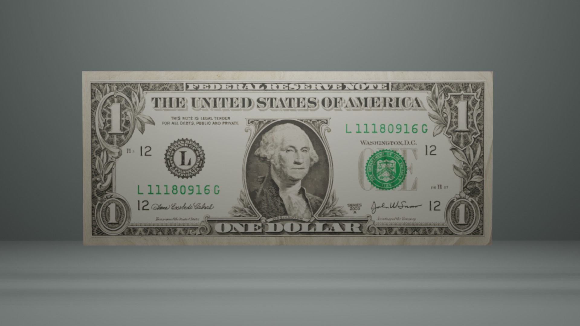 PBR Dollar Bill 3D model | CGTrader