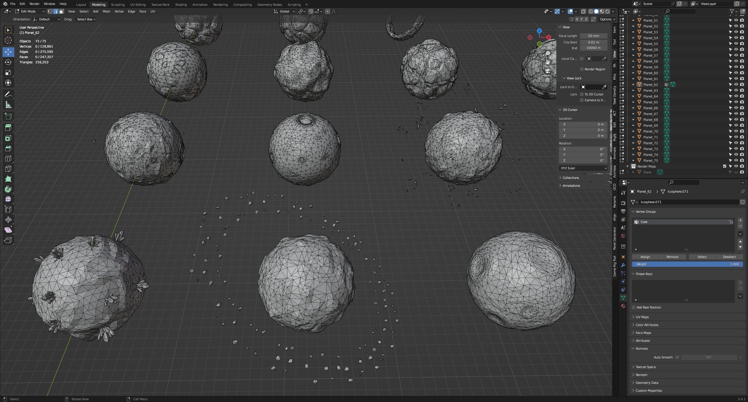3D model LowPoly Planets Pack VR / AR / low-poly | CGTrader