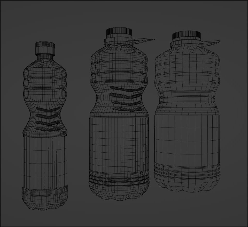 High Quality 3D Model Pack - Plastic Bottles Collection 3D model | CGTrader