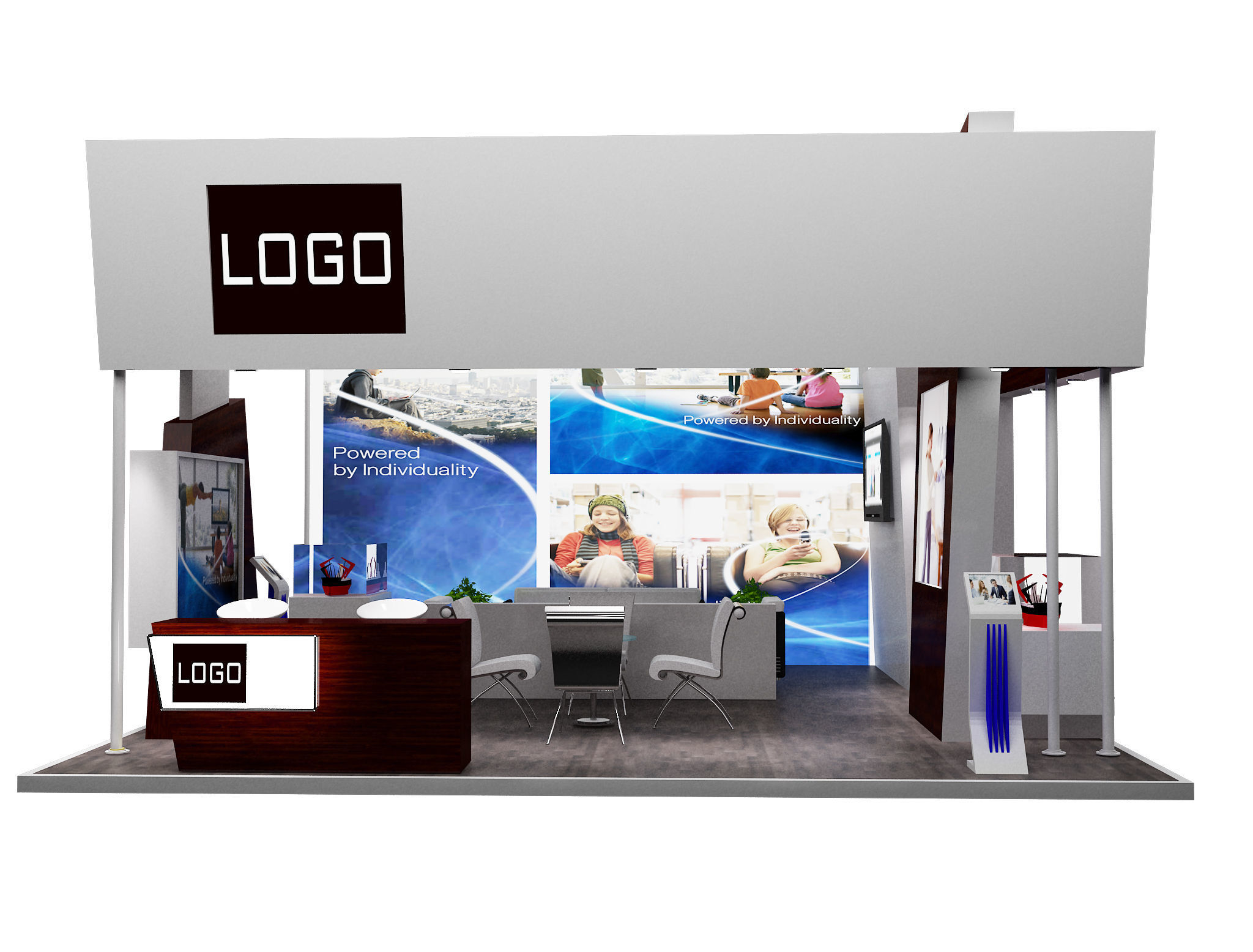 Booth Exhibition Stand a328 3D model | CGTrader