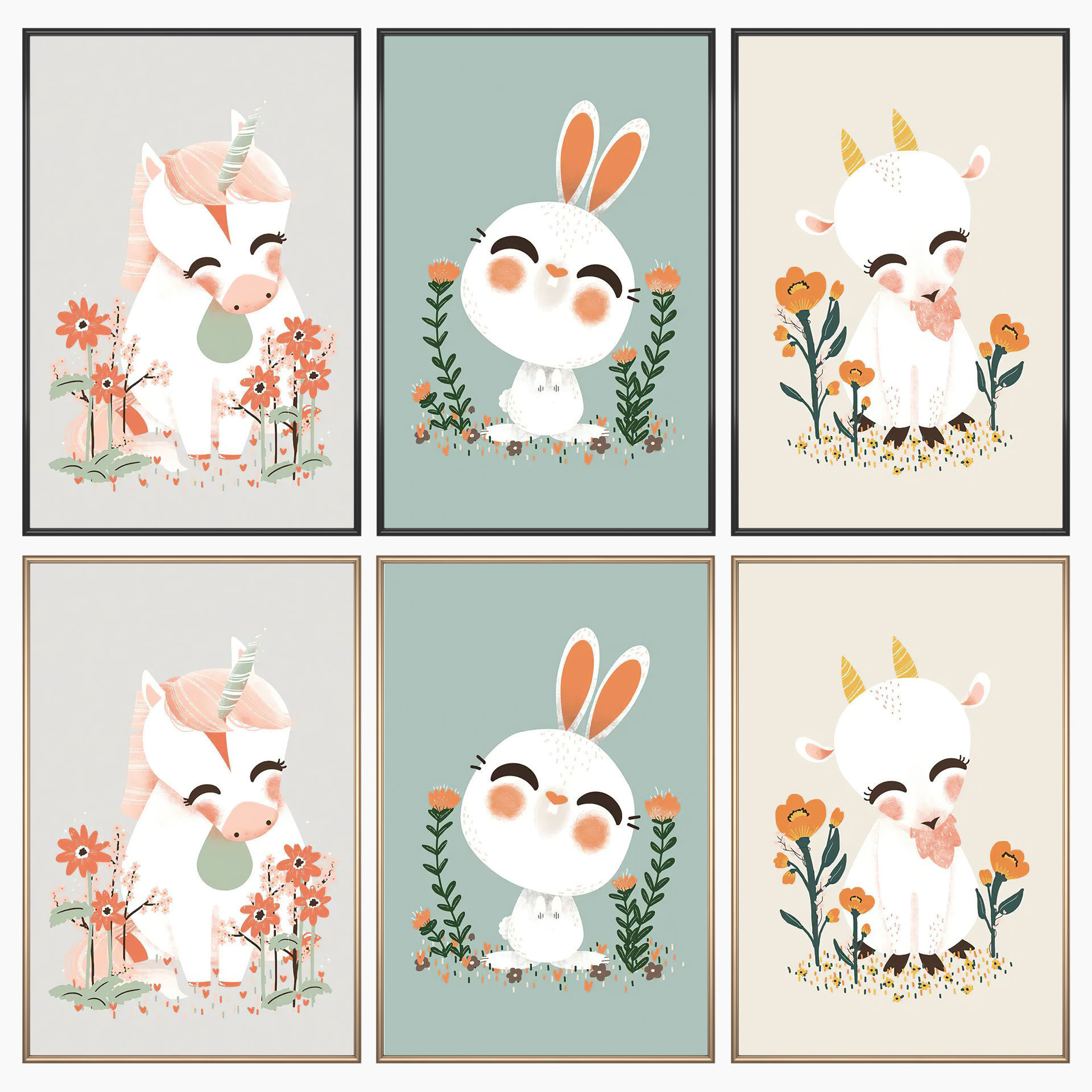 Wall Art Set 4136 3D model | CGTrader