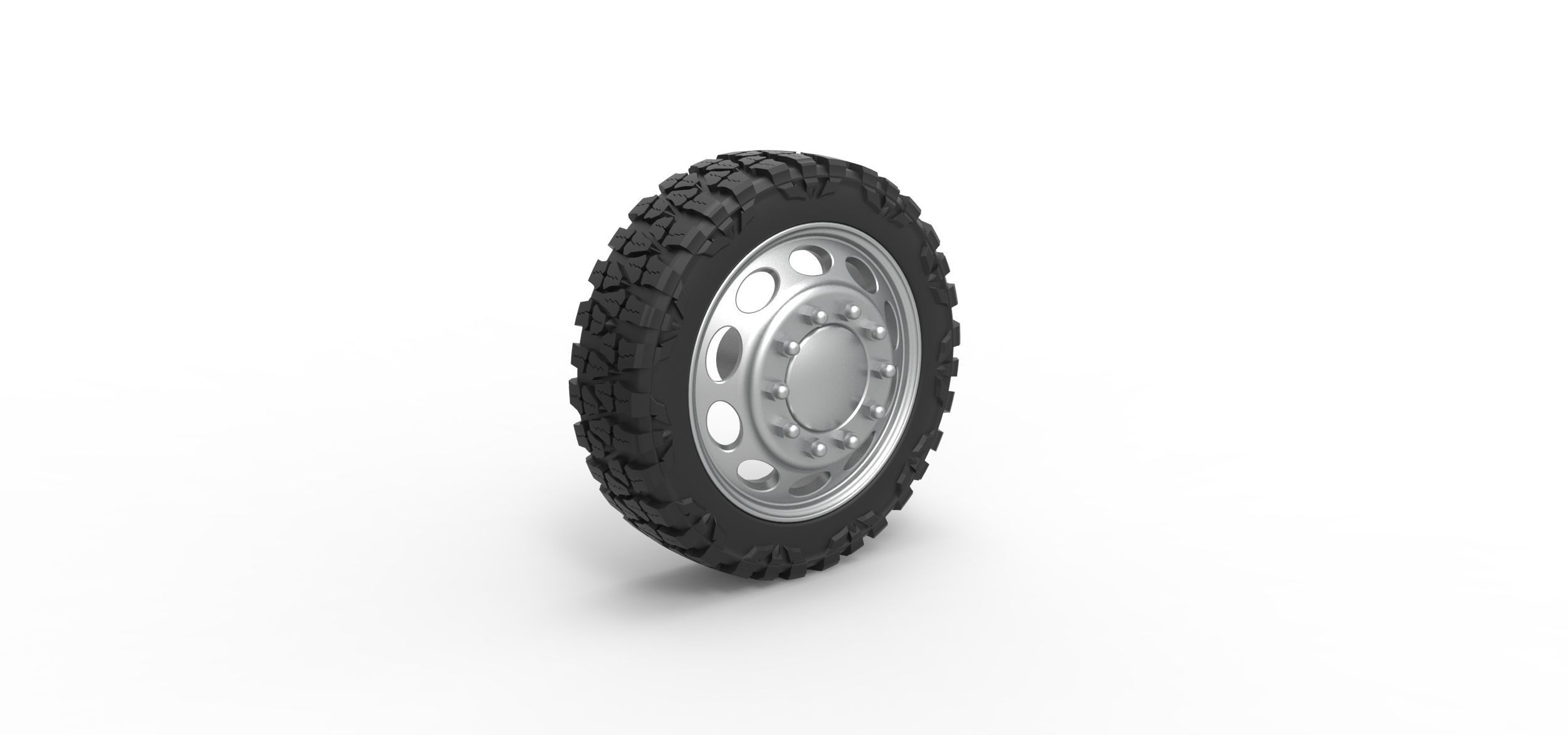 Front semi wheel for pickup V20 Scale 1 to 25 3D model 3D printable ...