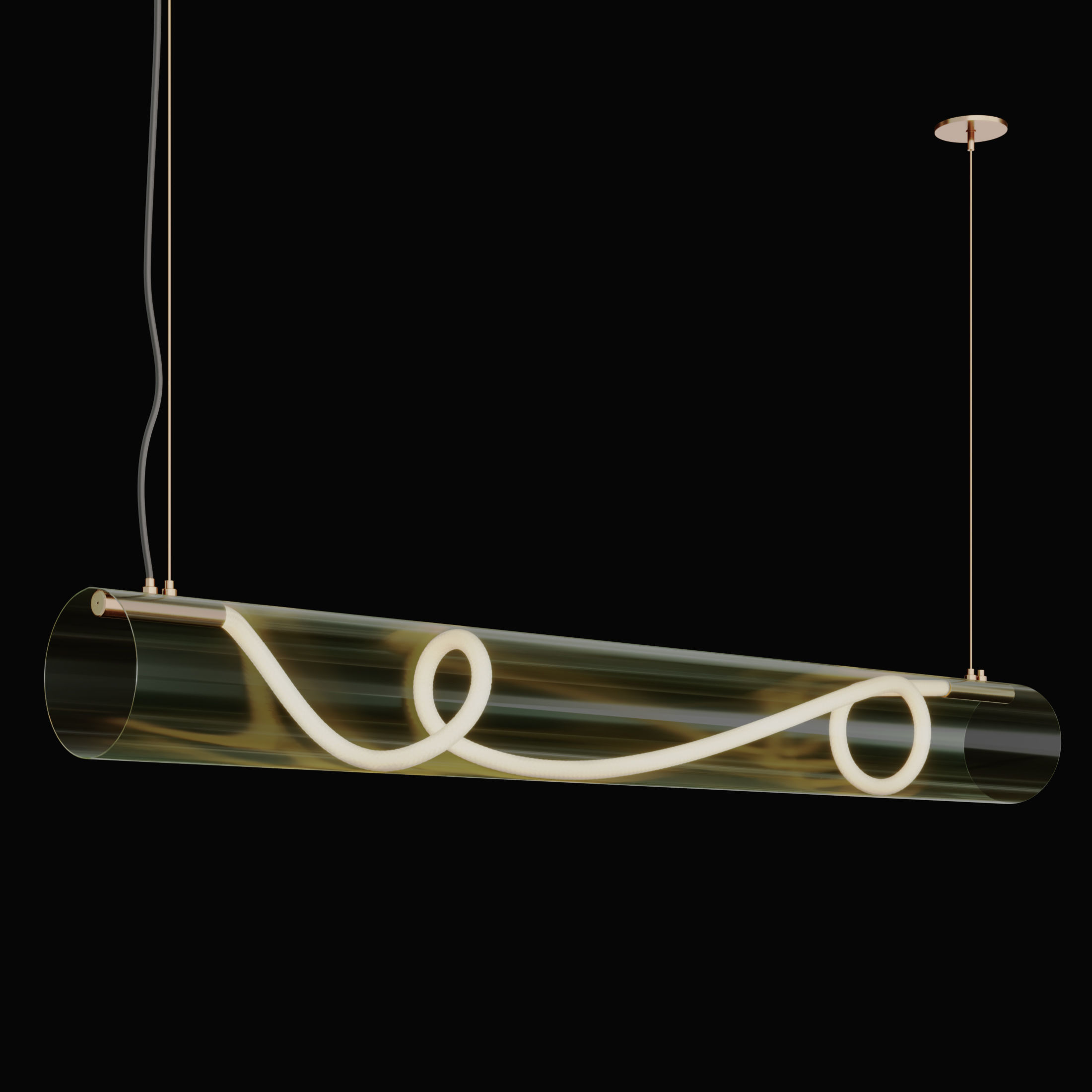 2 Luke Lamp Pendant light -Vessel Suspension-5ft- 2lights- 5mat 3D ...