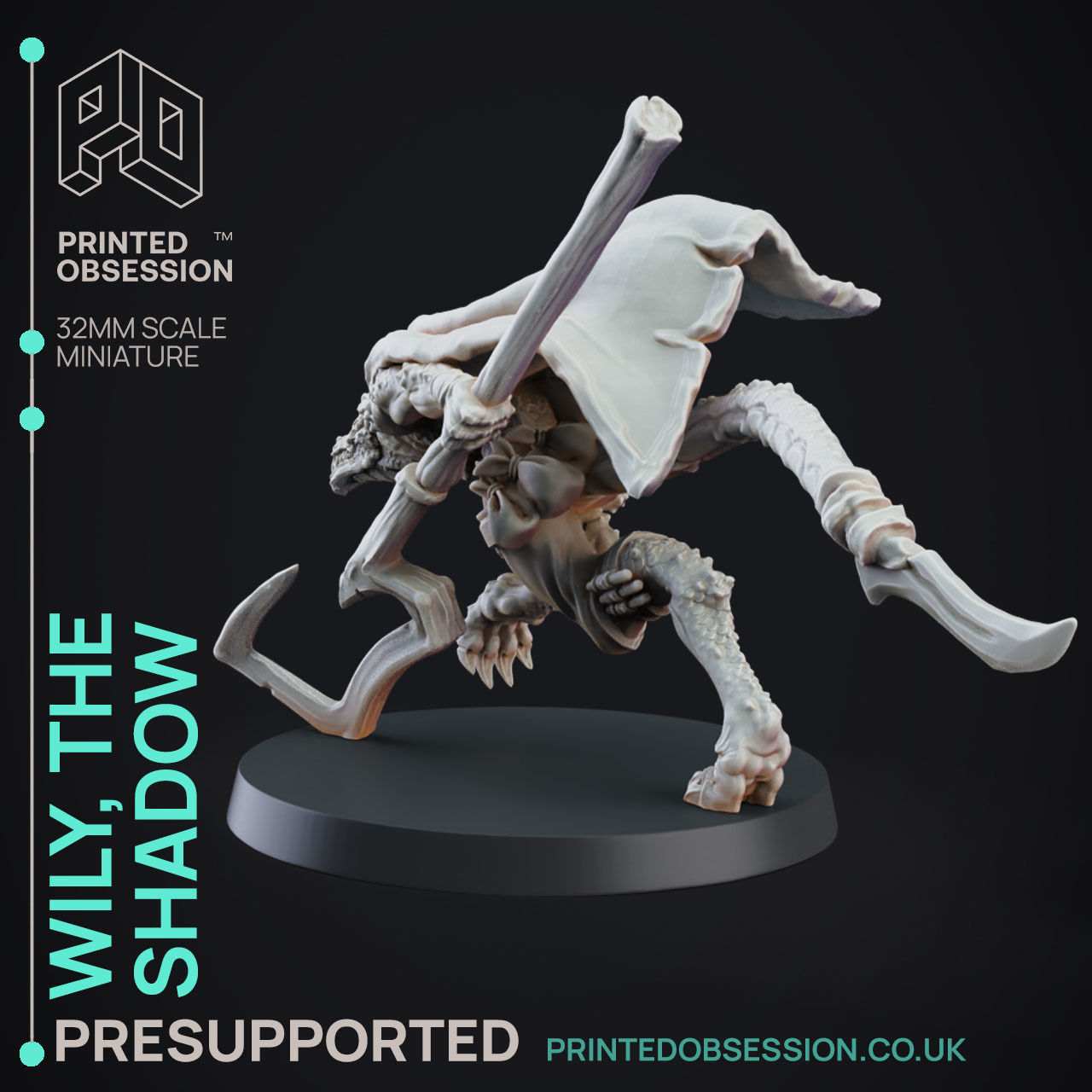 Wily Shadow - 3D Printable TTRPG - PRESUPPORTED - 32mm Scale 3D model ...