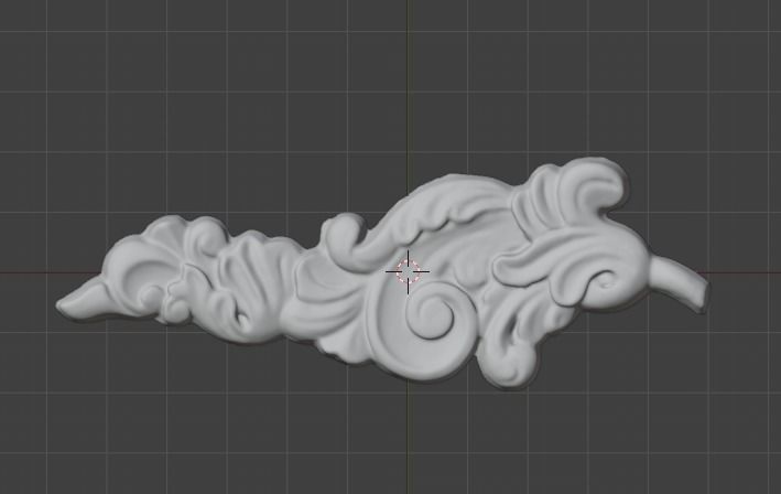 Floral ornamental pattern 3d model free VR / AR / low-poly 3D model ...