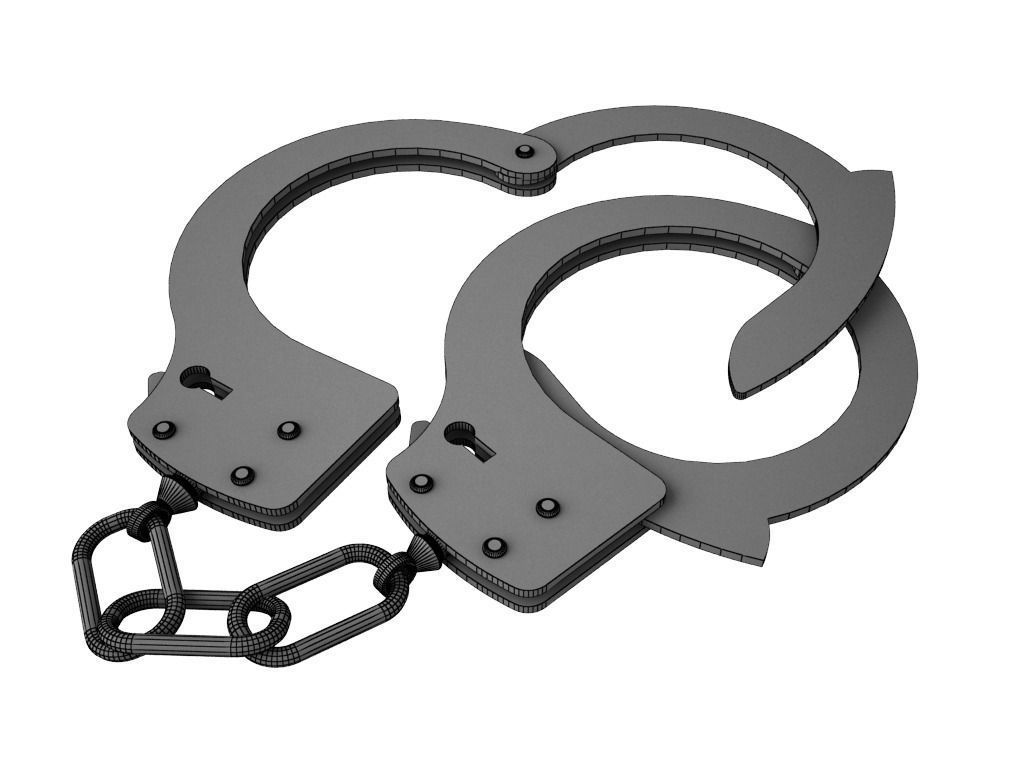 chrome handcuff 3D model | CGTrader