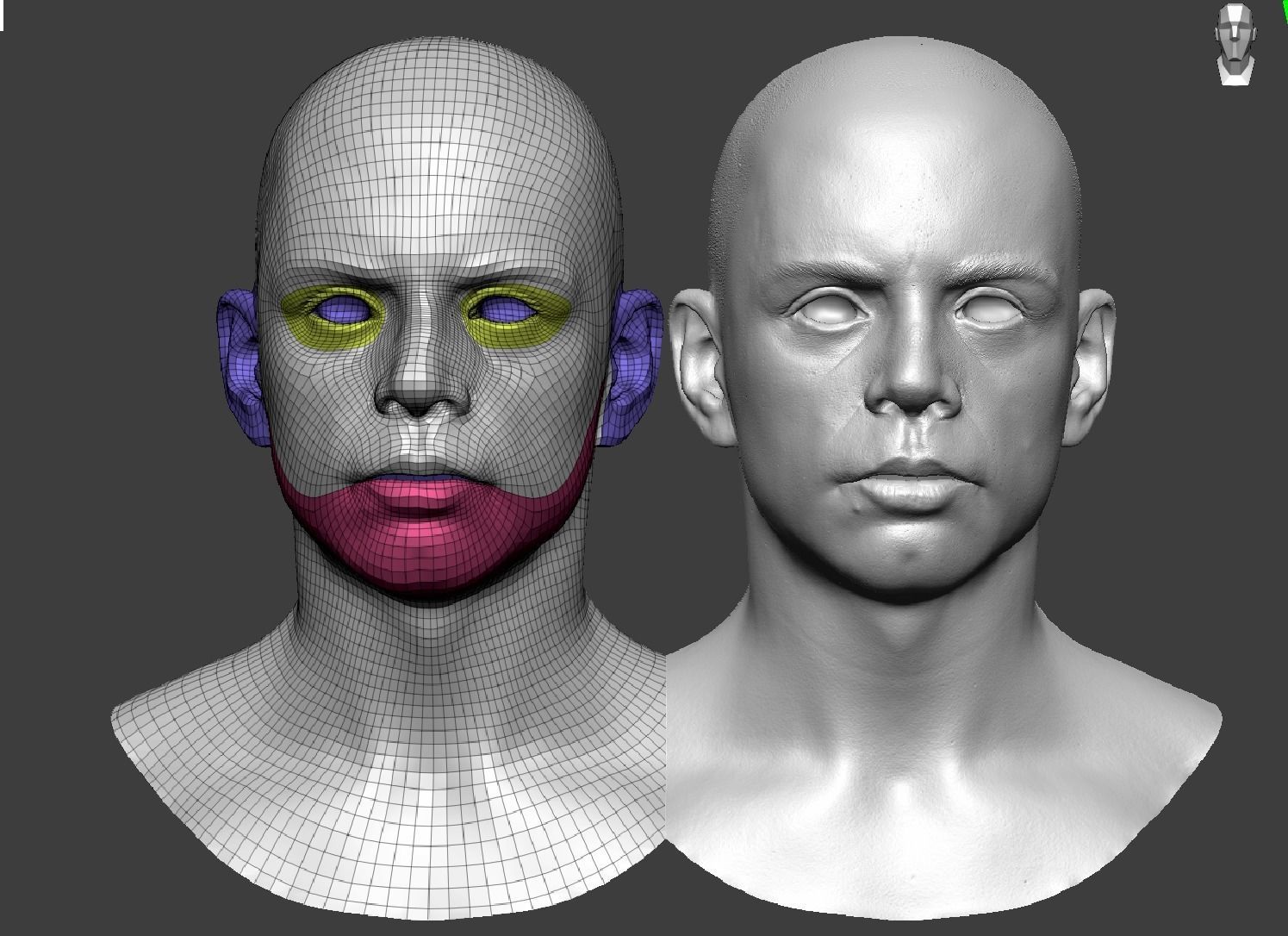 3D model Mark Hamill - Luke Skywalker 3d model basemesh VR / AR / low ...