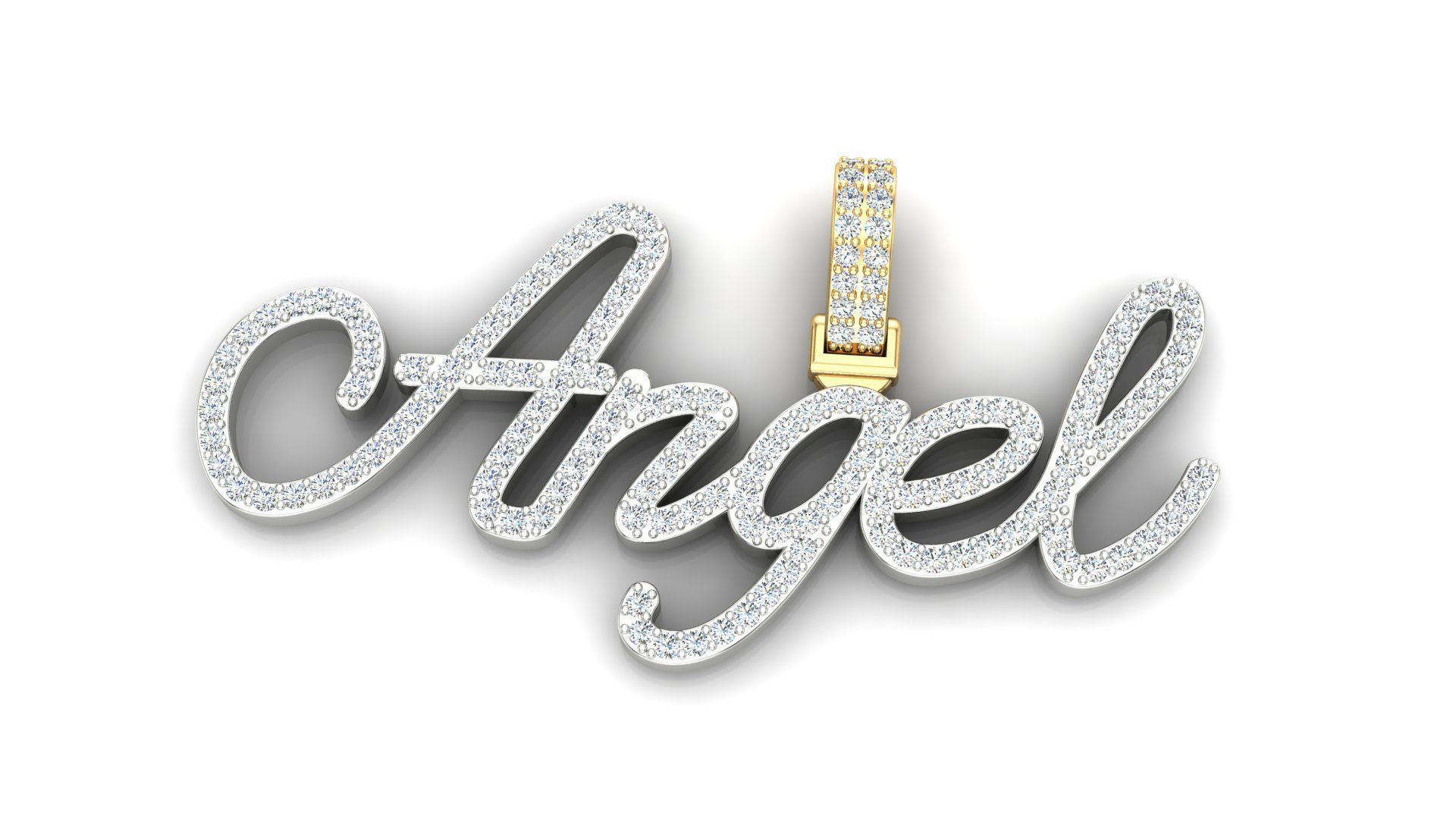 Angel Nameplate Pendant 3D model 3D printable | CGTrader