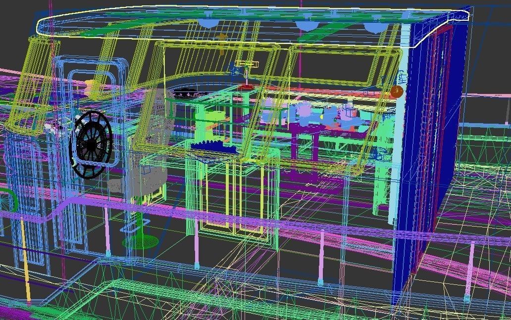 Boat 3d Model L1 Salon and Wheelhouse Design 3D model | CGTrader