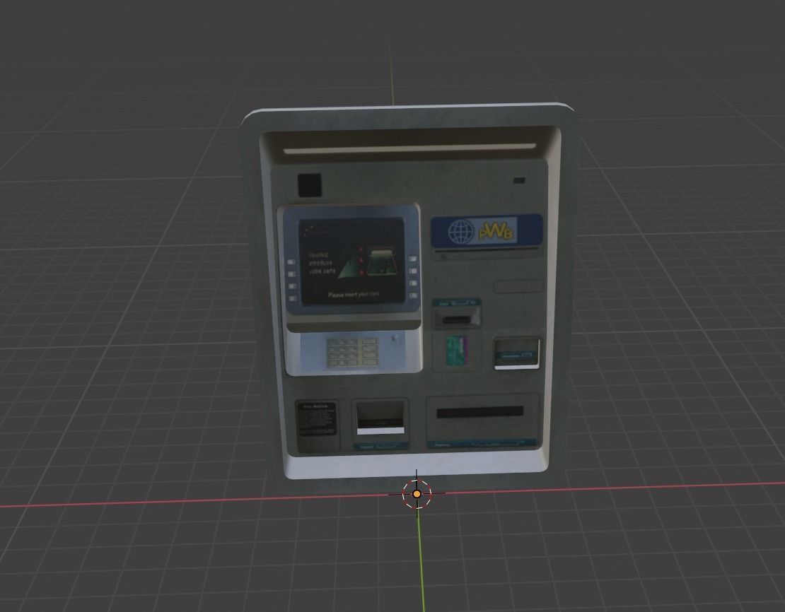 3D model atm wall VR / AR / low-poly | CGTrader