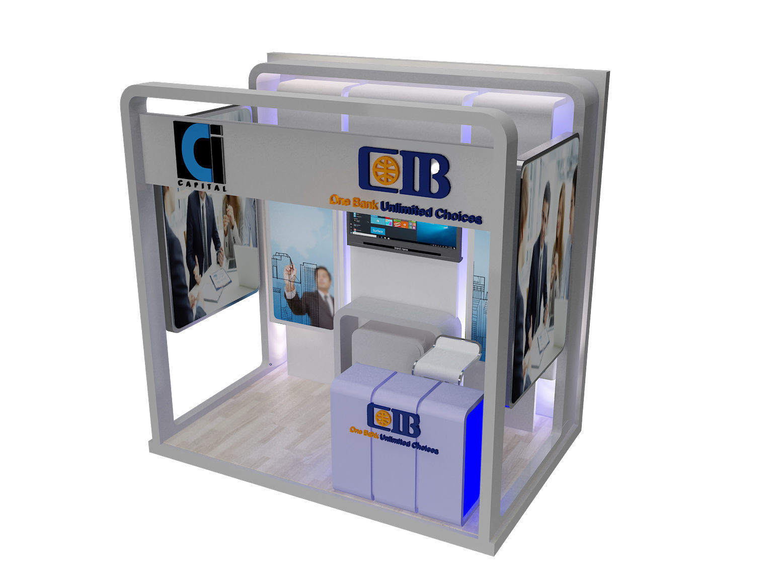 Booth Exhibition Stand a369a 3D model | CGTrader